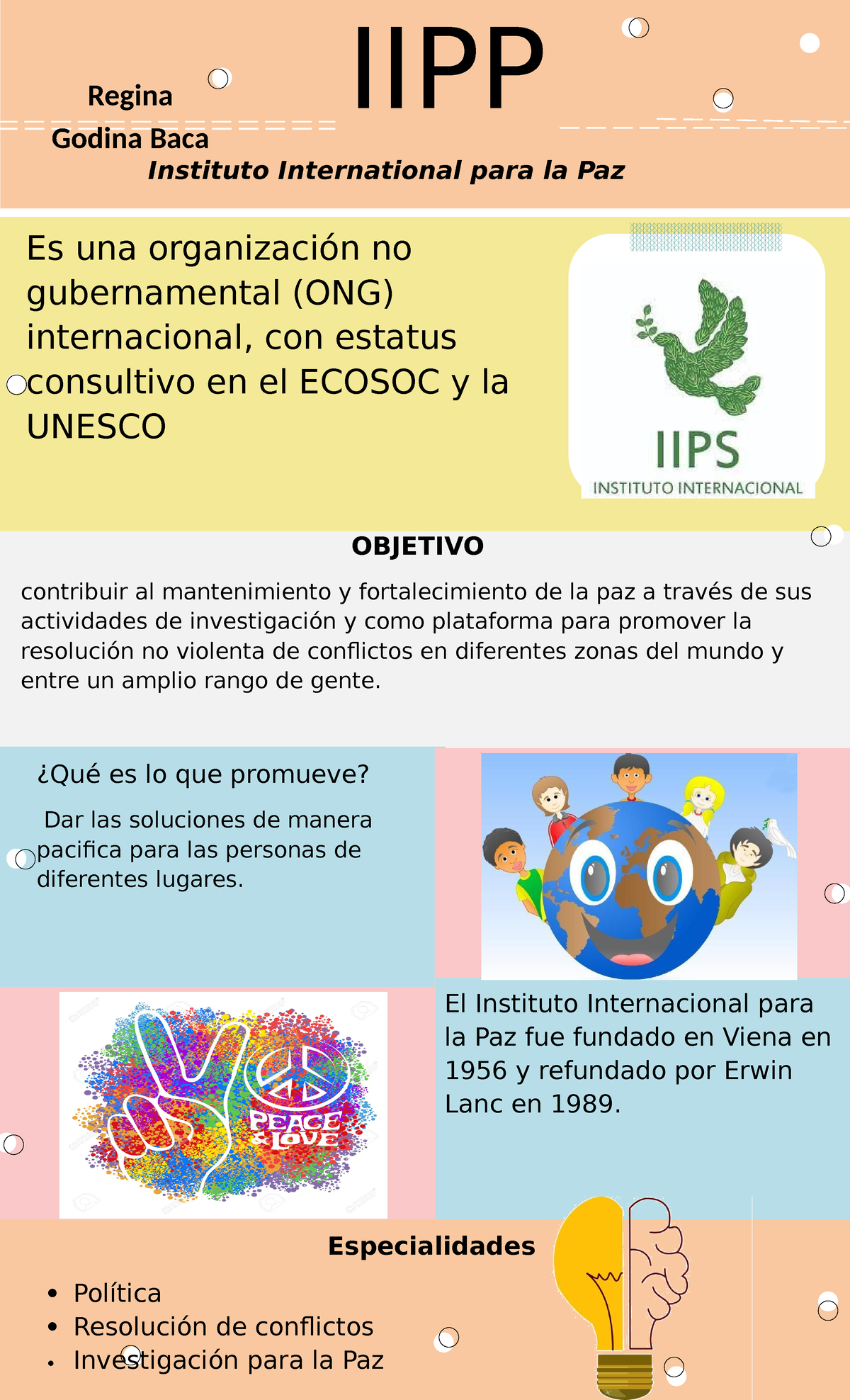 IIPP instituto internacional para la paz - Regina Godina Baca ...