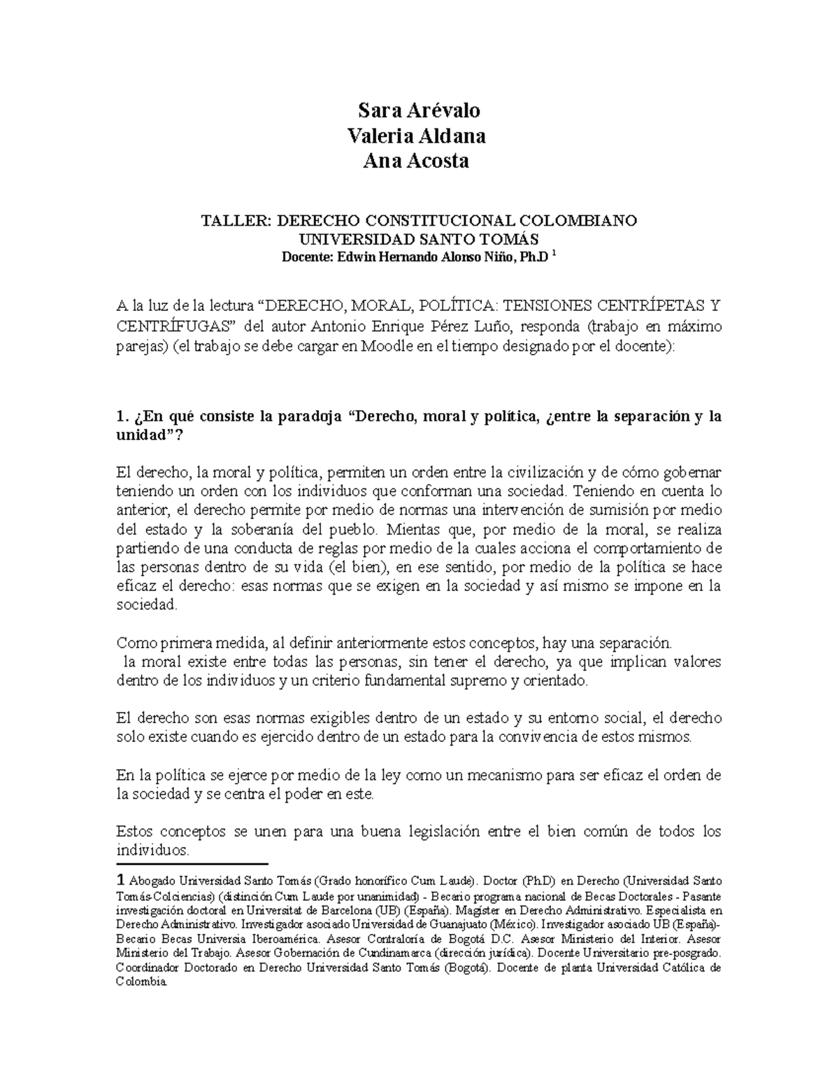 Taller . D-M-P - dsddd - Sara Arévalo Valeria Aldana Ana Acosta TALLER ...