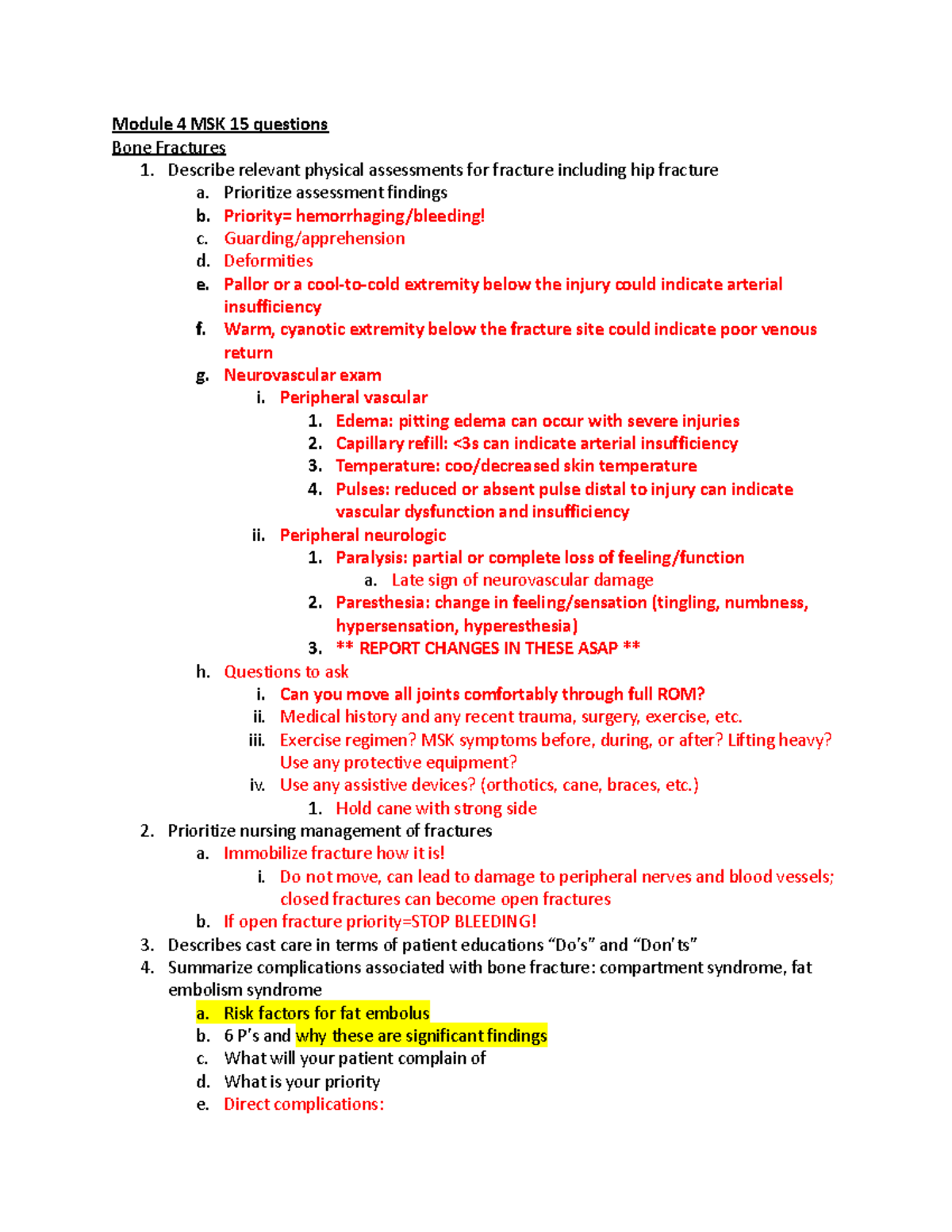 AG exam 2 BP - exam 2 study guide - Module 4 MSK 15 questions Bone ...