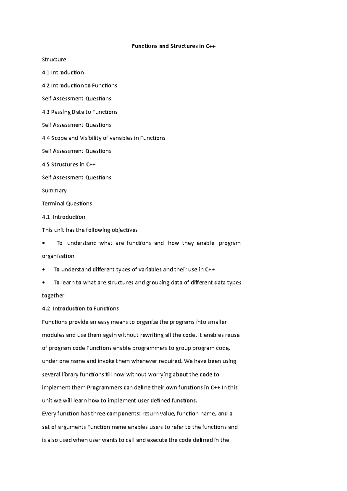 Oops Using C Functions And Structures In C Vol1 Functions And Structures In C