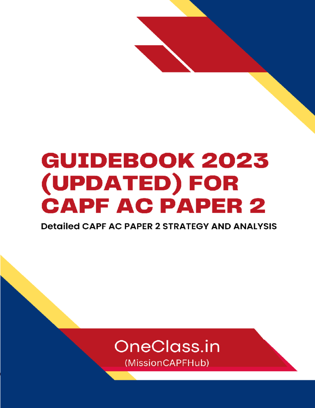 Guidebook 2023 for CAPF Paper 2 updated - INDEX Sr. No. TOPICS PAGE NO ...