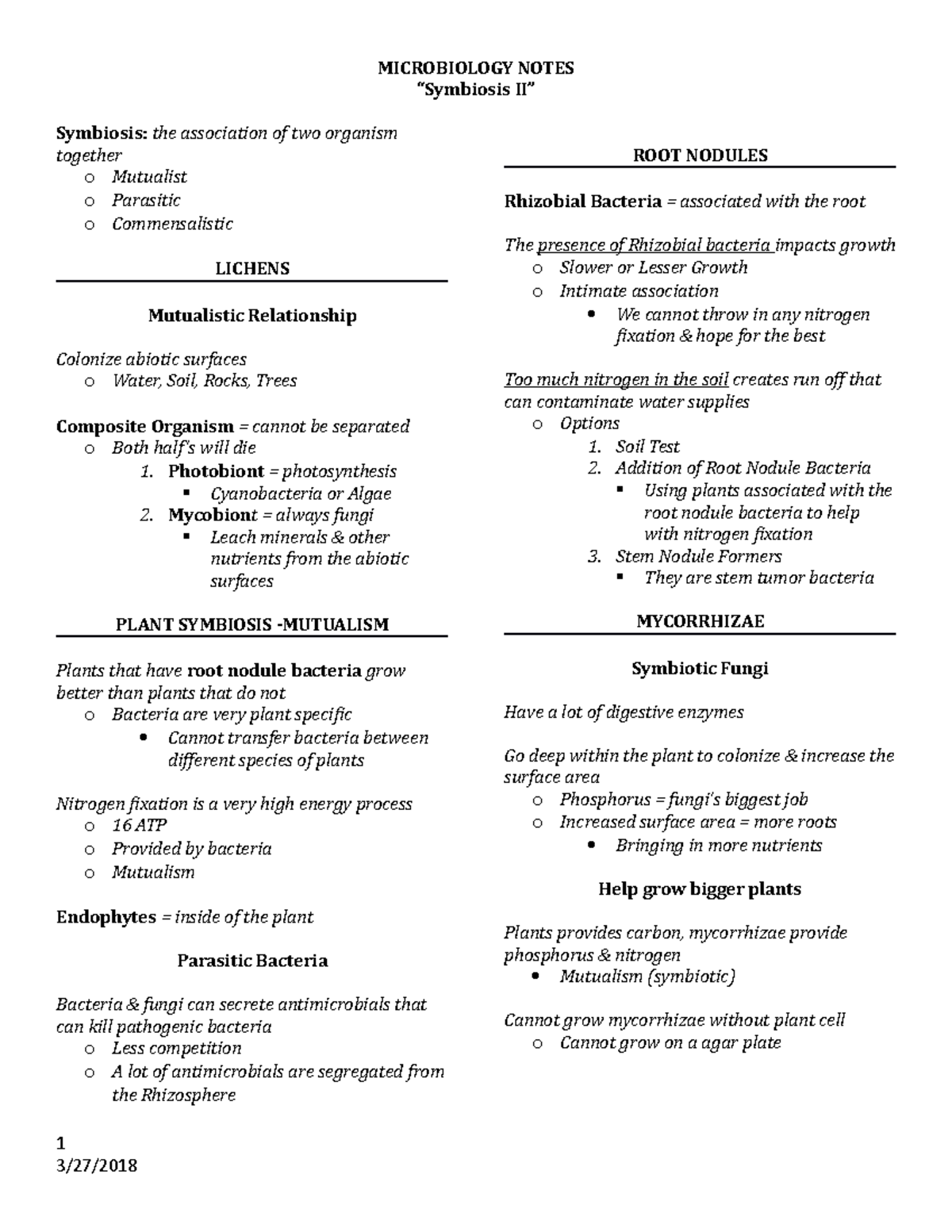 Microbiology Notes "Symbiosis II" - MICROBIOLOGY NOTES “Symbiosis II ...