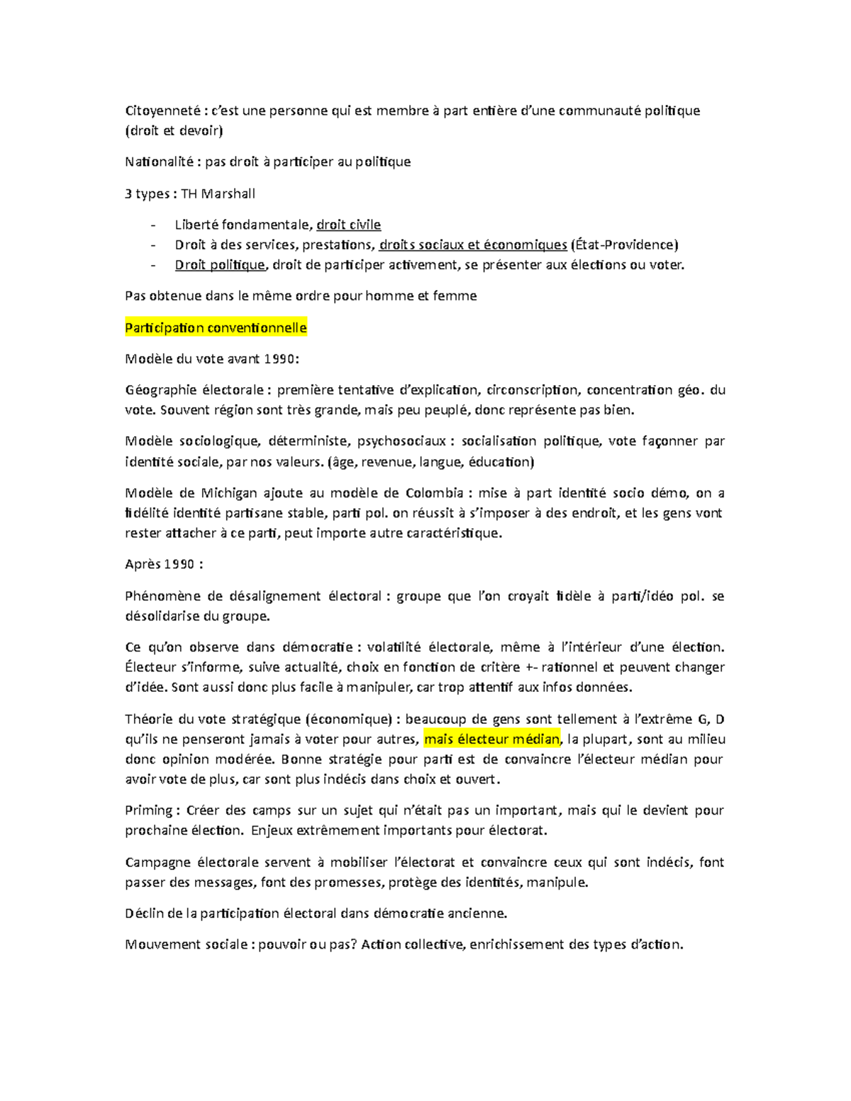 Citoyen - Notes de cours 1 - POL1000 - UdeM - Studocu