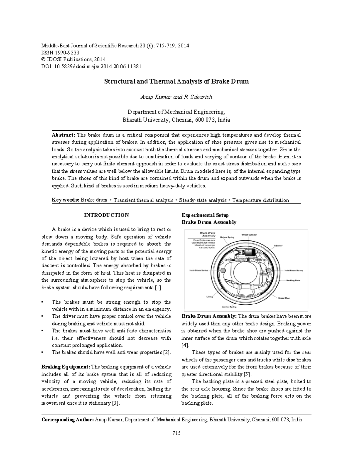 Study of Mechnical engineering - Middle-East Journal of Scientific ...