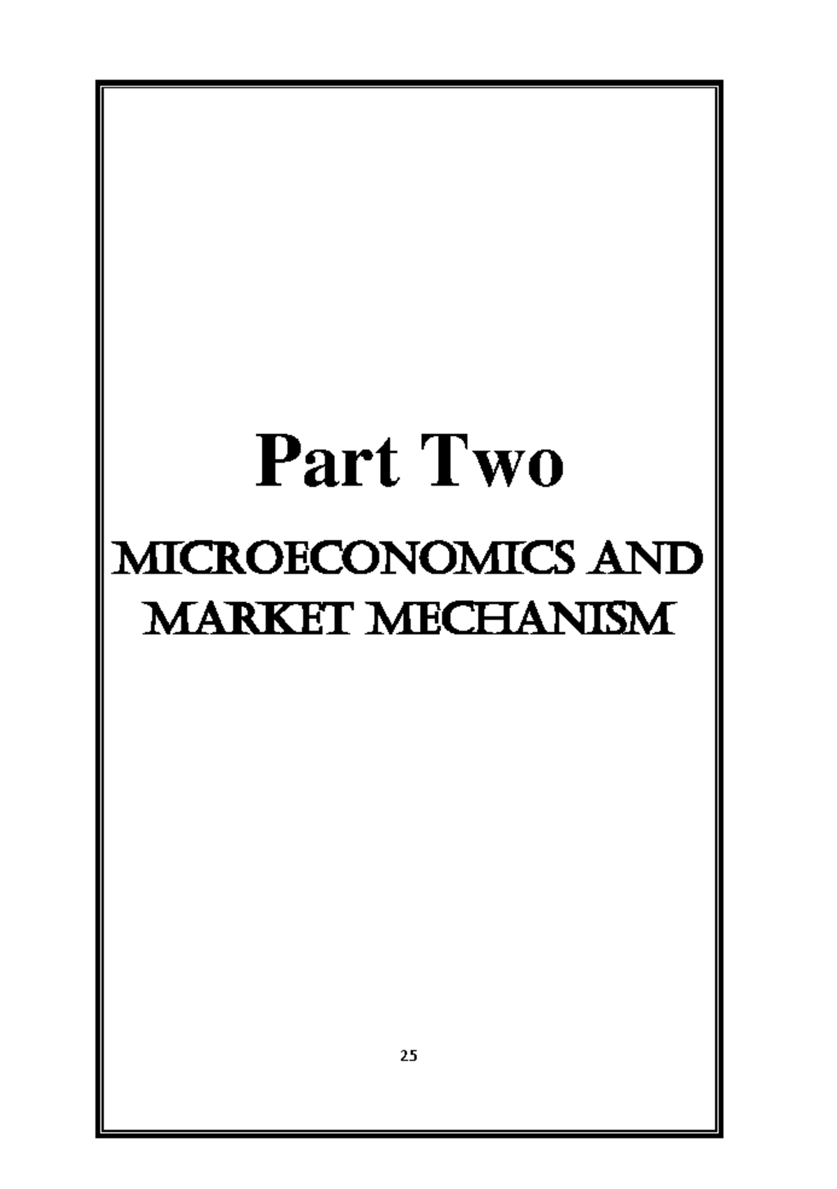ECO Part Two - Managerial Economics - Part Two Microeconomics and ...