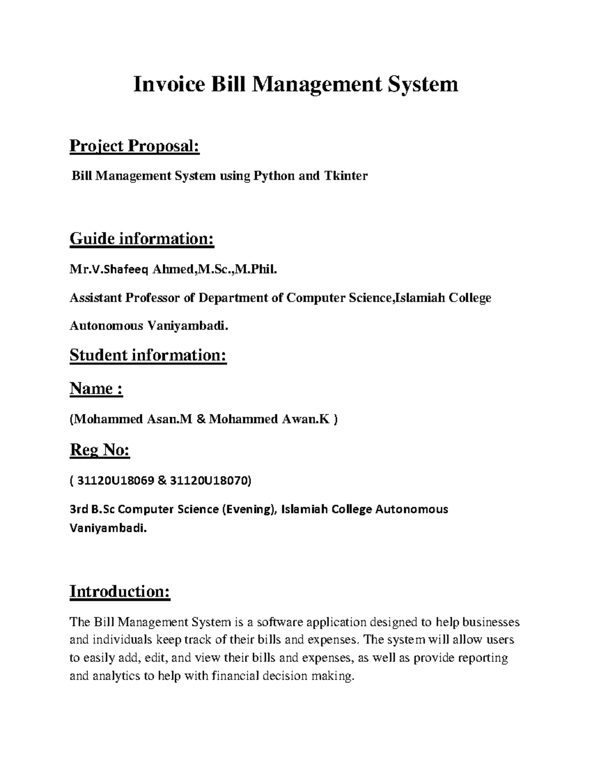 Invoice Bill Management System - Invoice Bill Management System Project ...