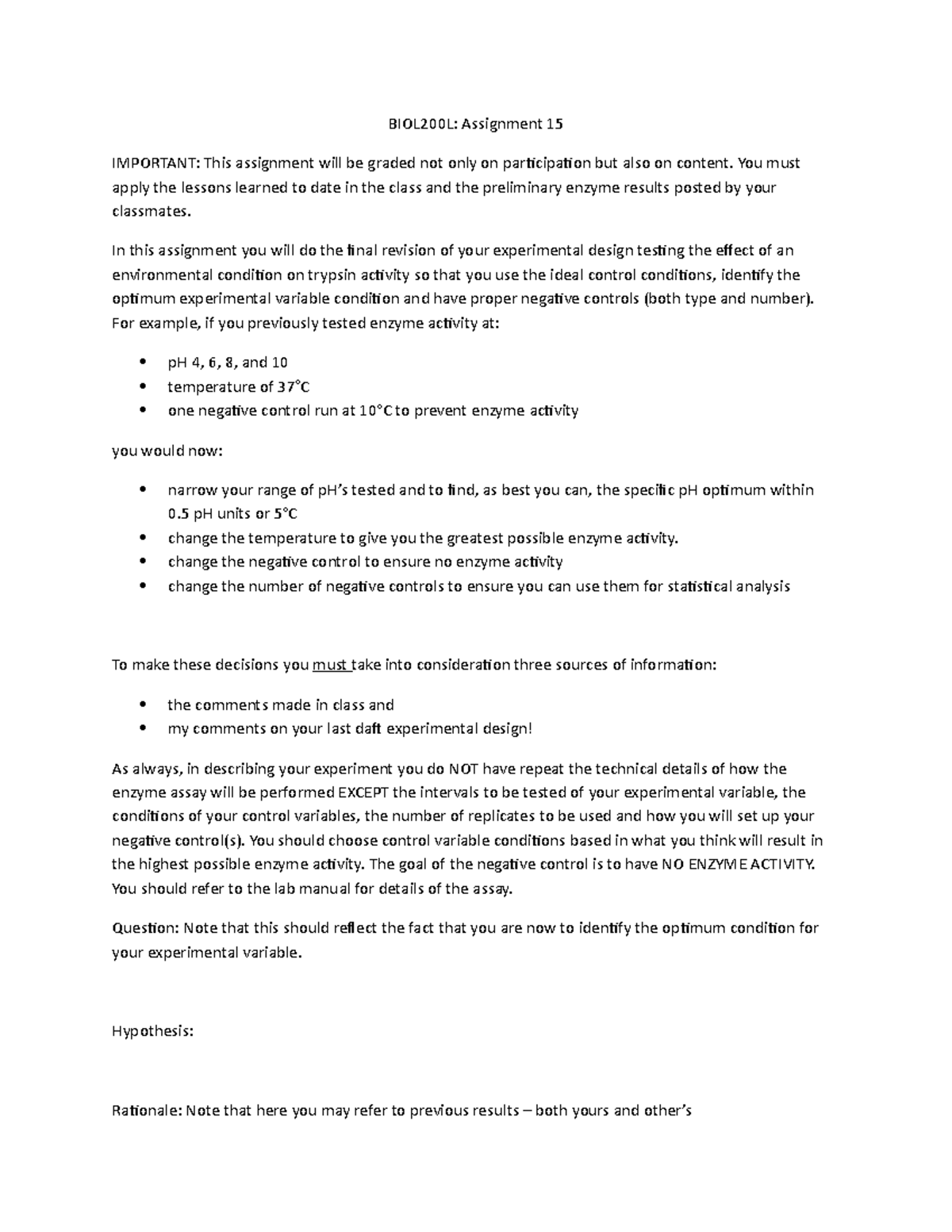 Assignment 15 - BIOL200L: Assignment 15 IMPORTANT: This assignment will ...