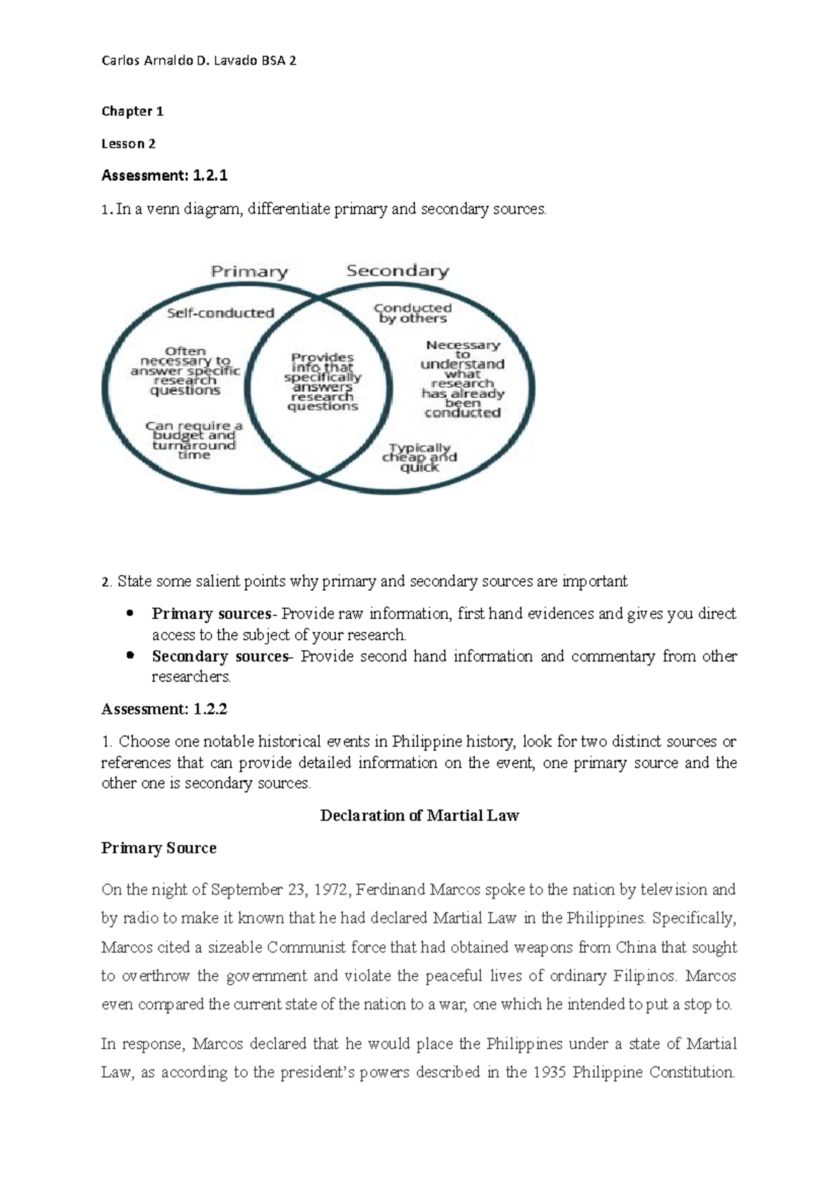 Reading in Philippine history activities chapter - Chapter 1 Lesson 2 ...