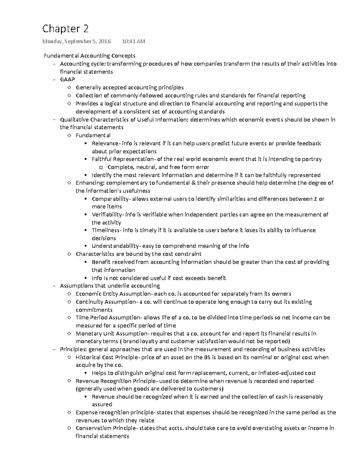 Chapter 2 - Summary Cornerstones of Financial Accounting - Warning: TT ...