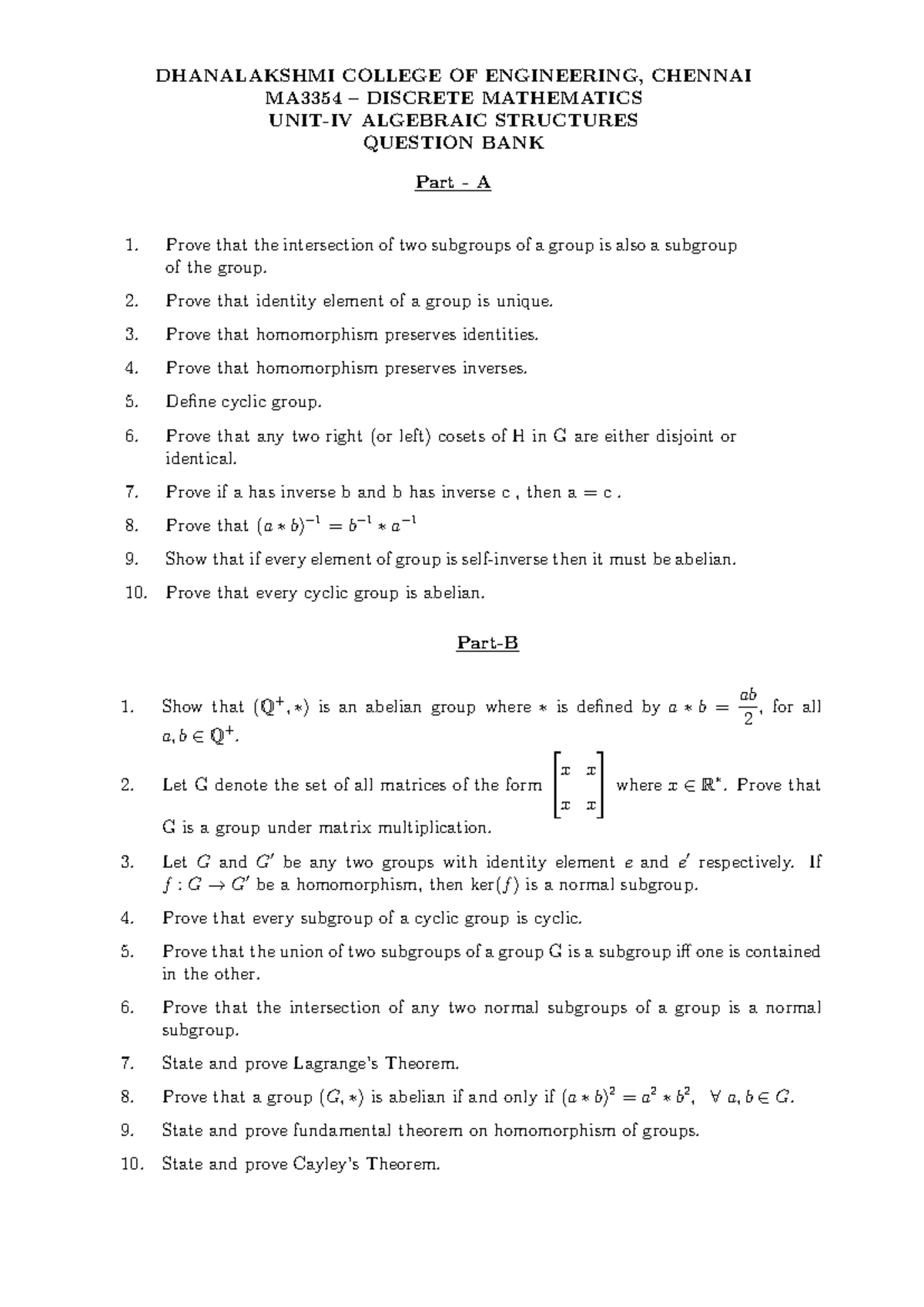 Unit 4 - Notes - DHANALAKSHMI COLLEGE OF ENGINEERING, CHENNAI MA3354 ...