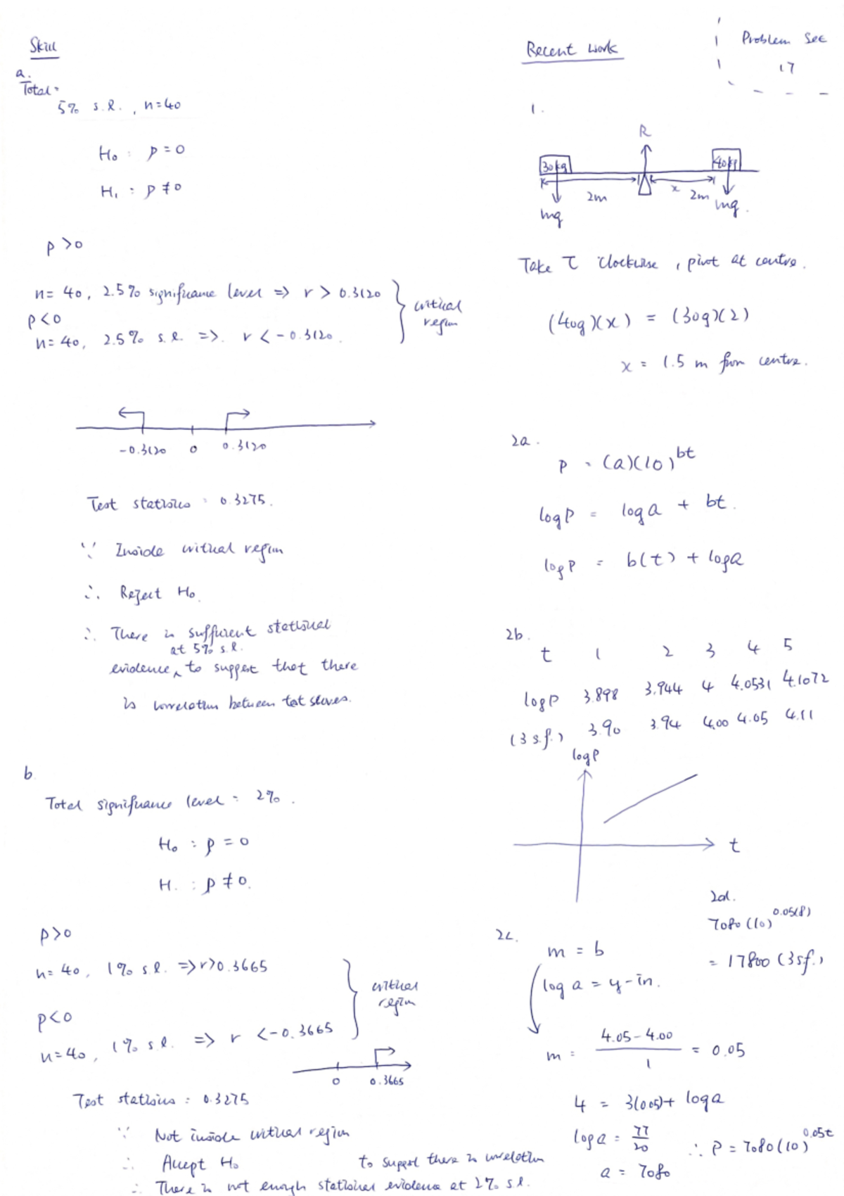 A-level Year 2 Maths Problem Set 17 - Studocu