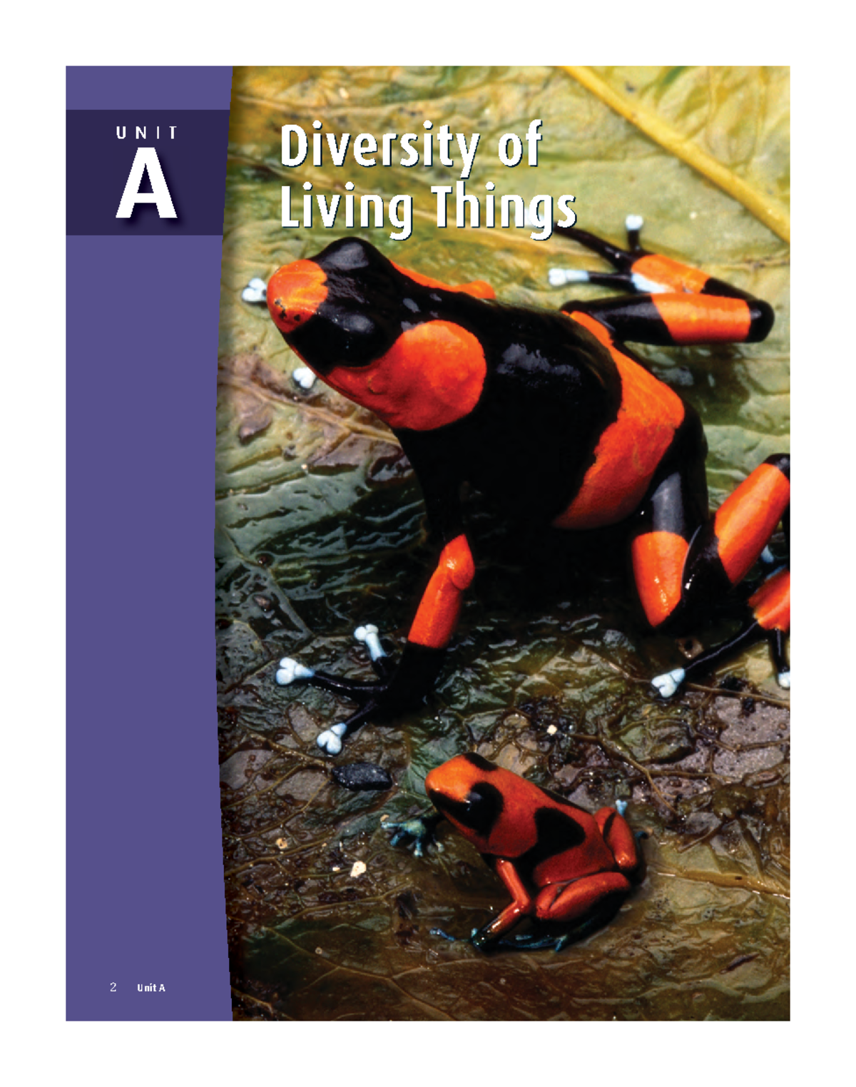01 Biology 11SE Ch01 - Diversity of A Living Things 2 Unit A U N I T ...