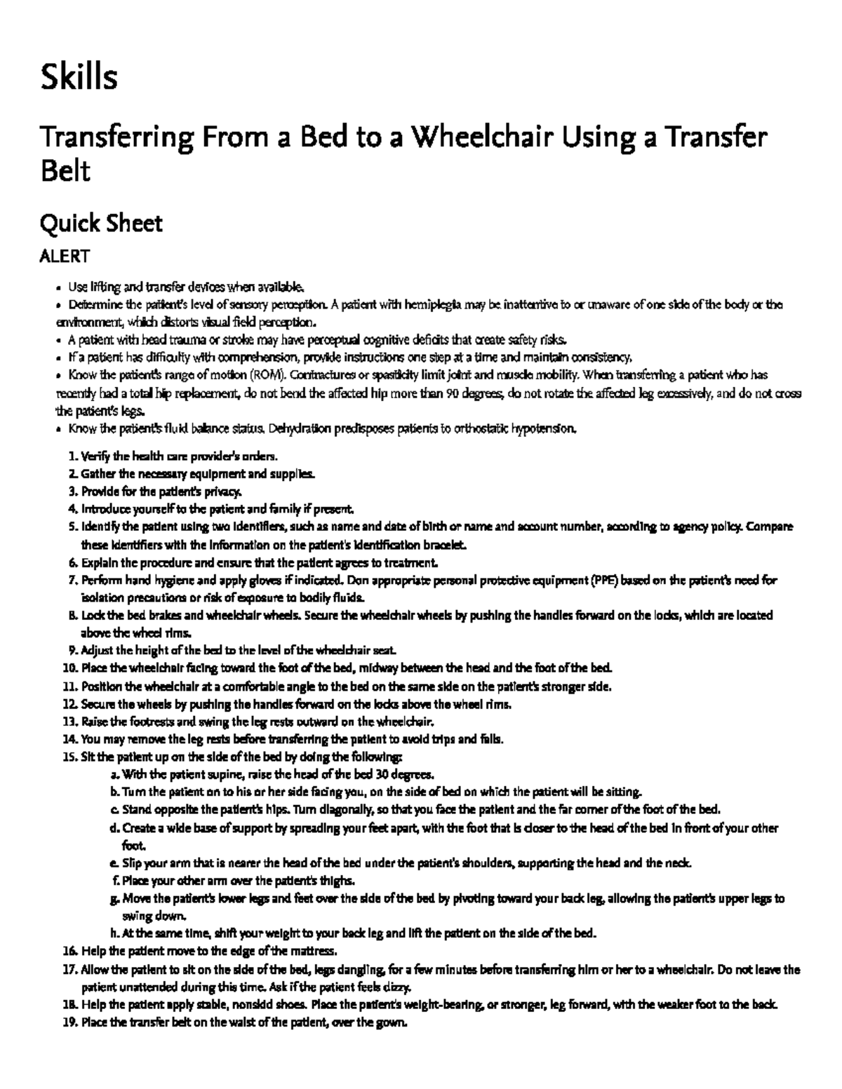 Transform Bed to wheel chair - PNUR203 - Studocu