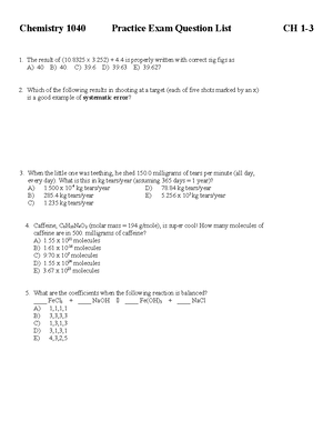 Lab file for chemistry - 2-1 Experiment 2 Experiment 2: Reaction ...