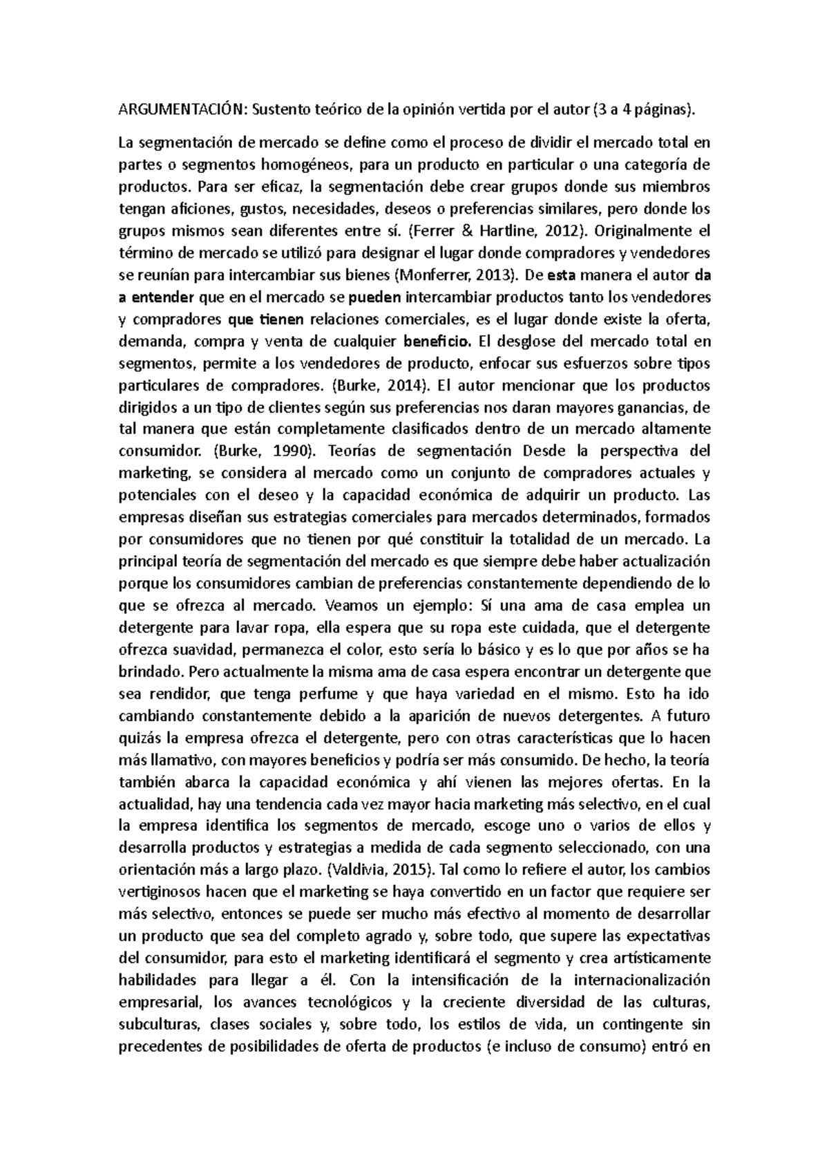 Argumentación - Apuntes wqewq - ARGUMENTACIÓN: Sustento teórico de la ...