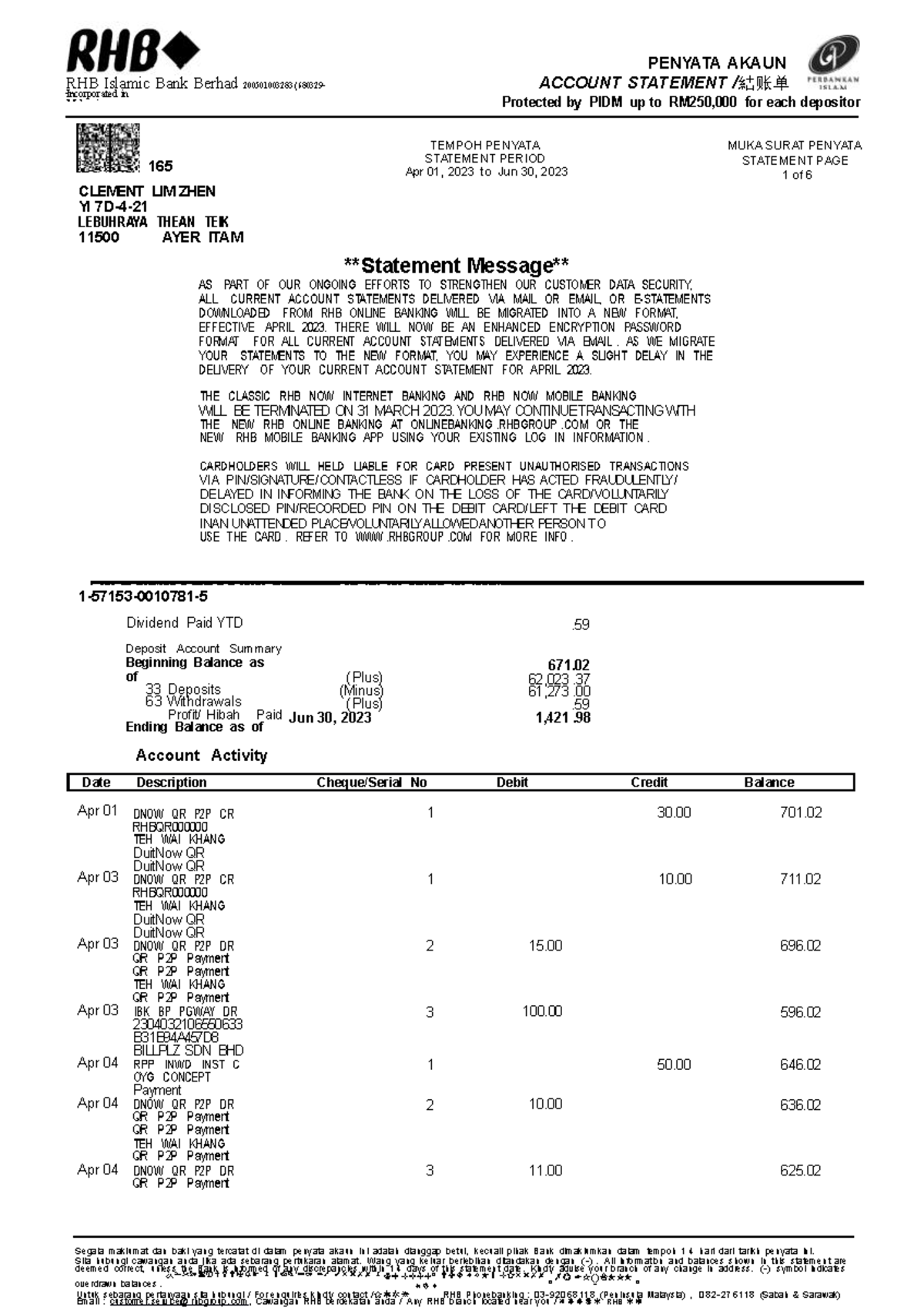July-2023 - ojuhiopp - Incorporated in Malaysia RHB Islamic Bank Berhad ...