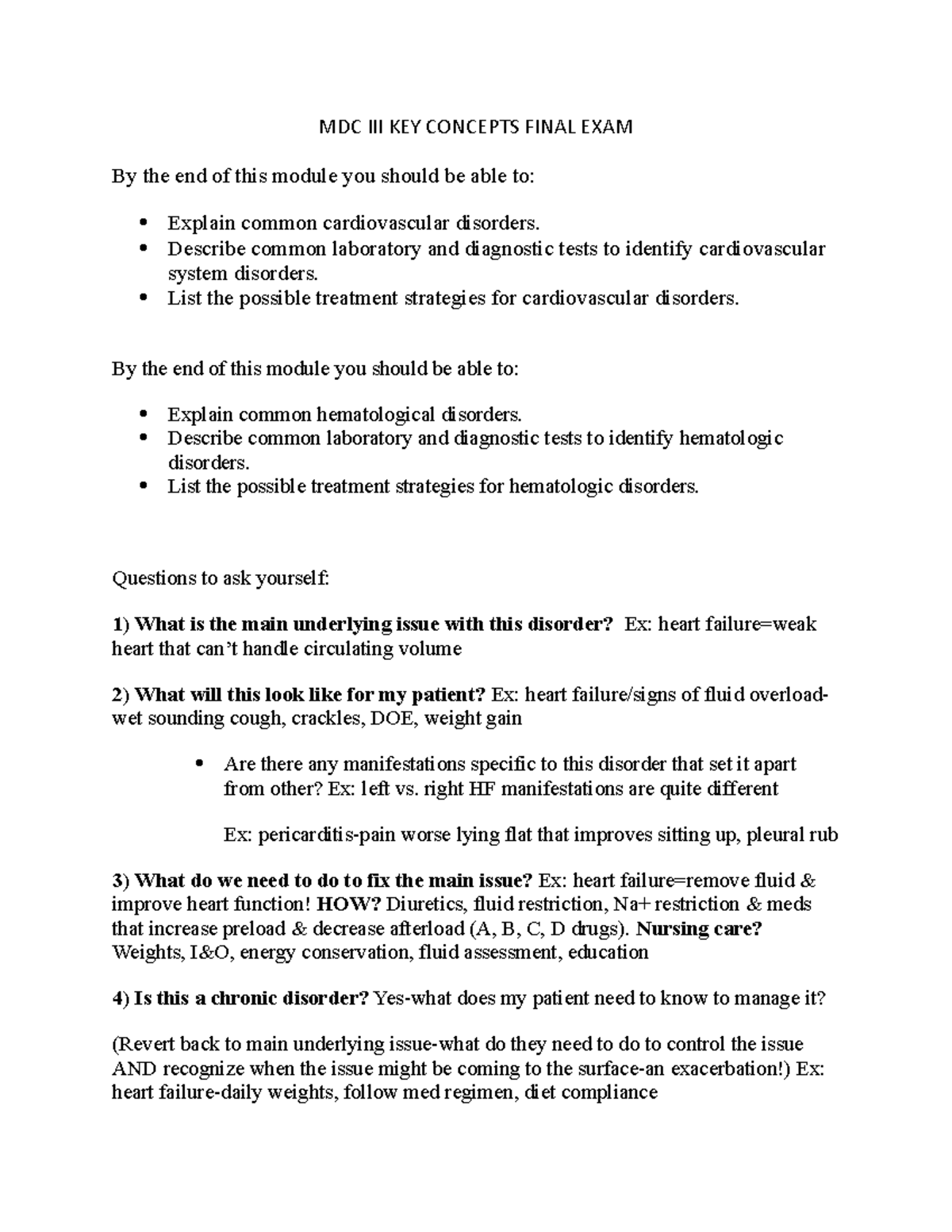 MDC III KEY Concepts Final EXAM - MDC III KEY CONCEPTS FINAL EXAM By ...