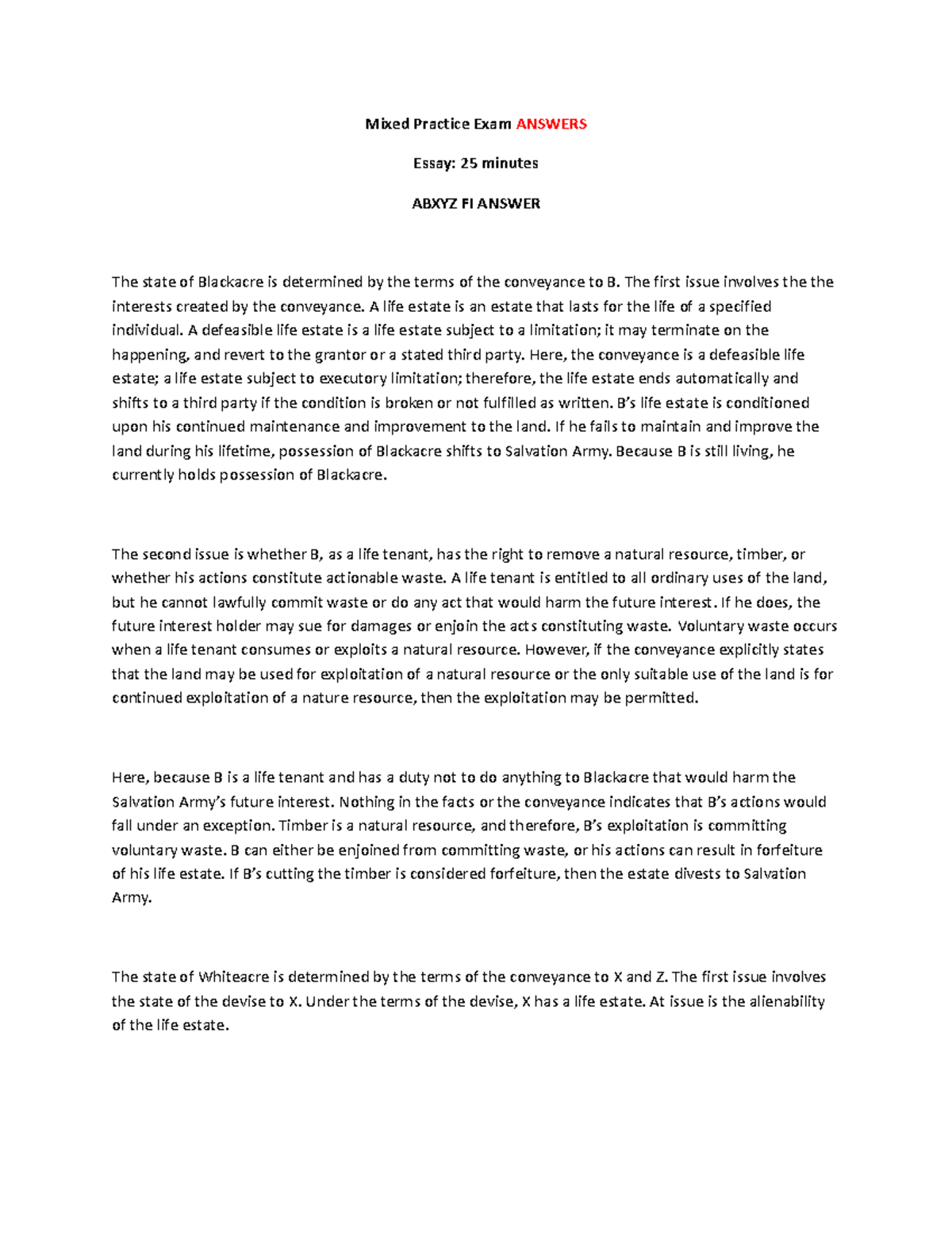 Mixed Practice Exam Answers Flanagan - Mixed Practice Exam ANSWERS ...