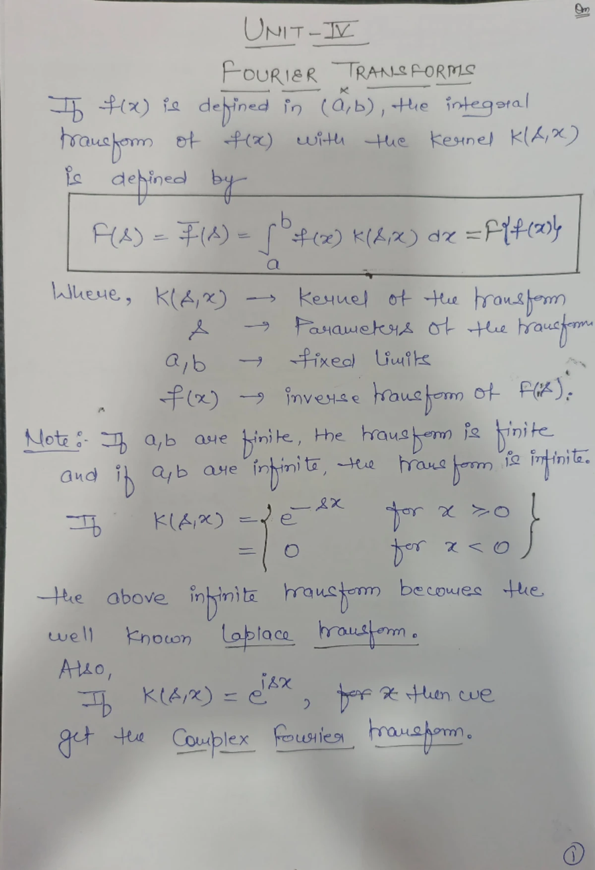 Maths 1,2,3, units - Notes of transform and boundary value theorems ...