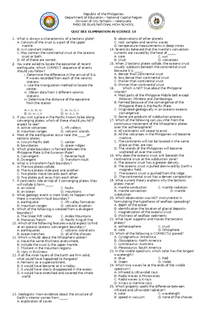 Grade 3 science quiz bee - Grade 3 Science Quiz Bee Reviewer Easy Round ...