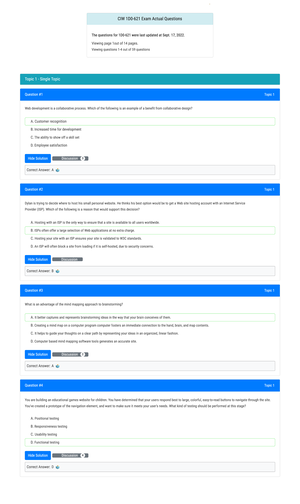 8 - question samples of CIW user interface exam - User interface ...