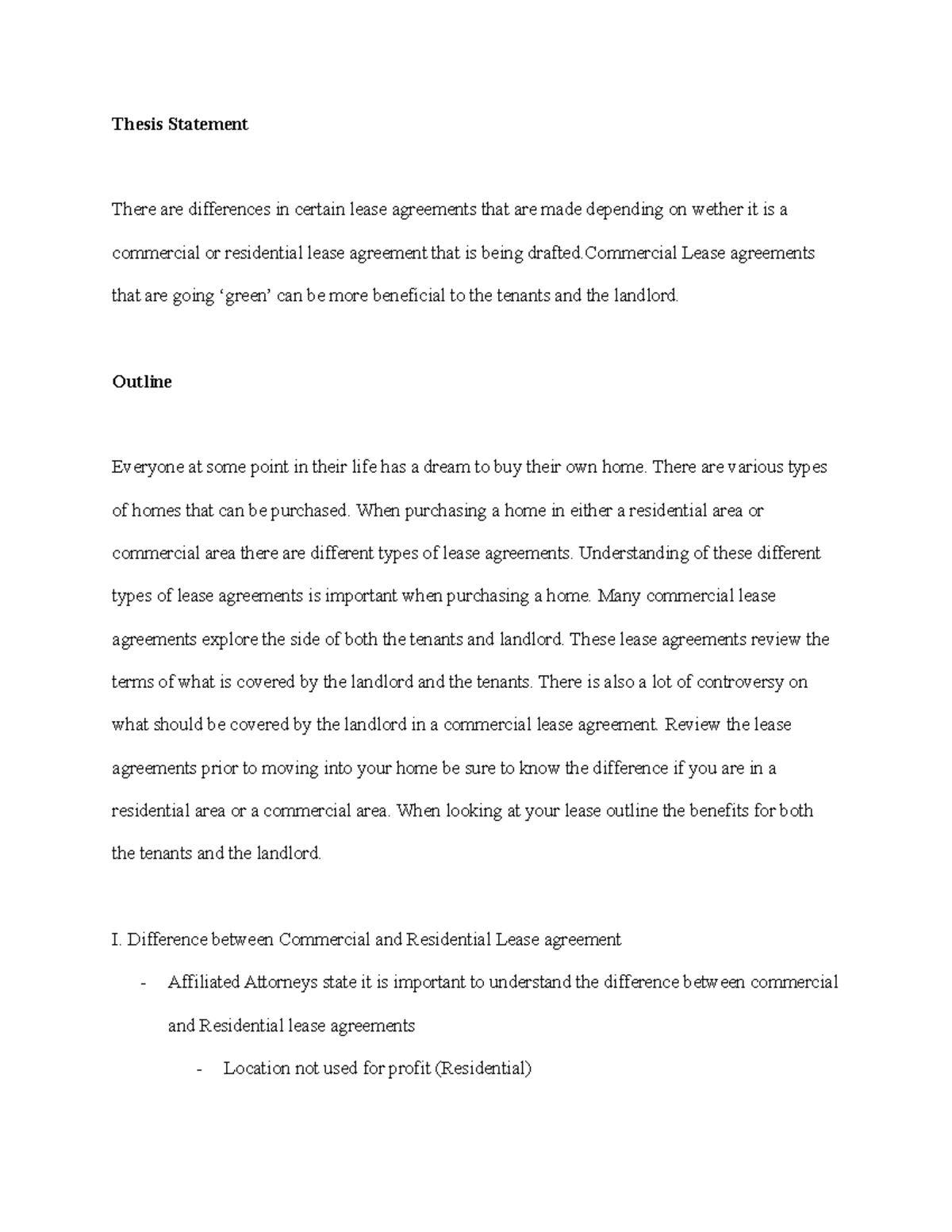 Thesis revised - Thesis Statement There are differences in certain ...