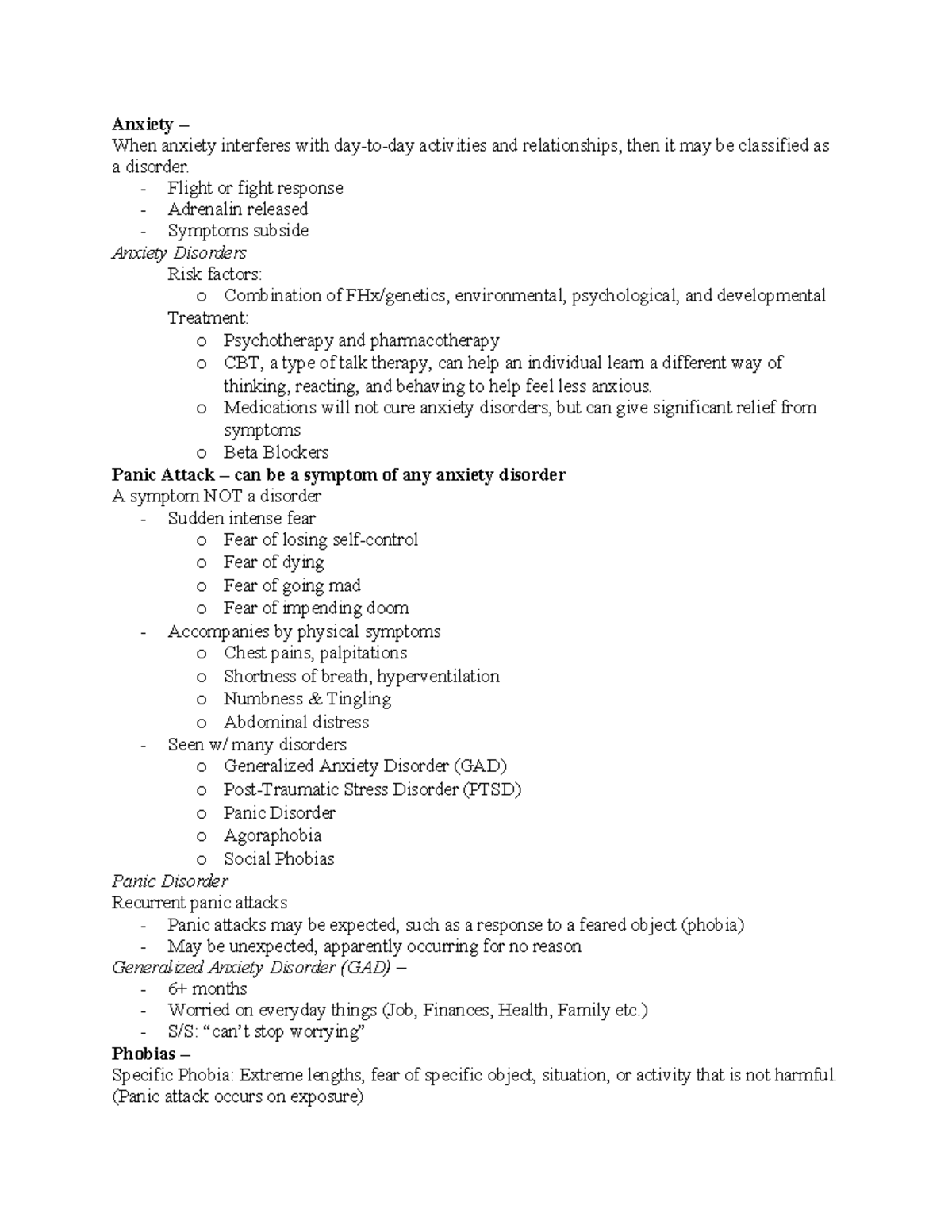 322 Module 3 - study - Anxiety – When anxiety interferes with day-to ...