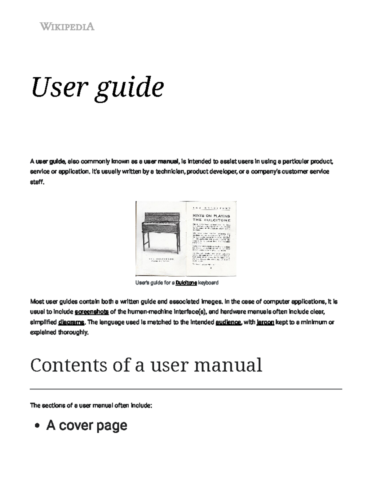 User guide - Wikipedia - None - User guide A user guide, also commonly ...