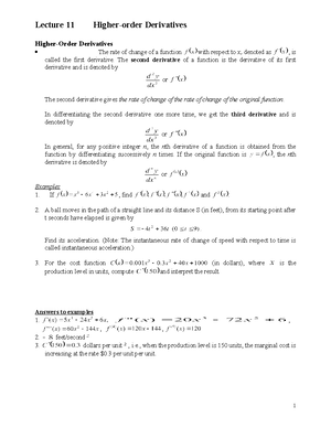 Lecture 7 2016 Differentiation Rules - Lecture 7 - Examples Lecture 7: Supplementary Example 1 ...