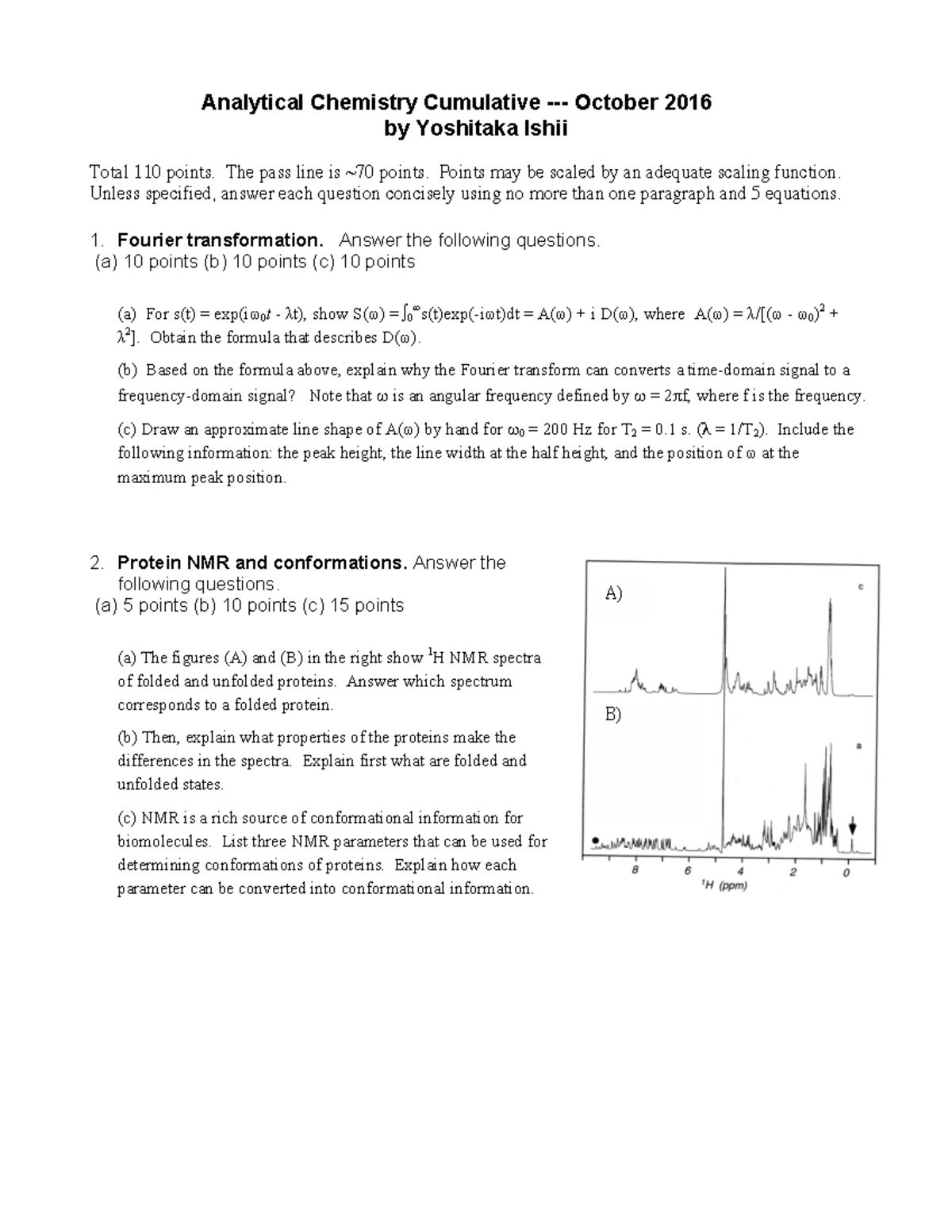 Exam Spring 2017, questions and answers - Analytical Chemistry ...