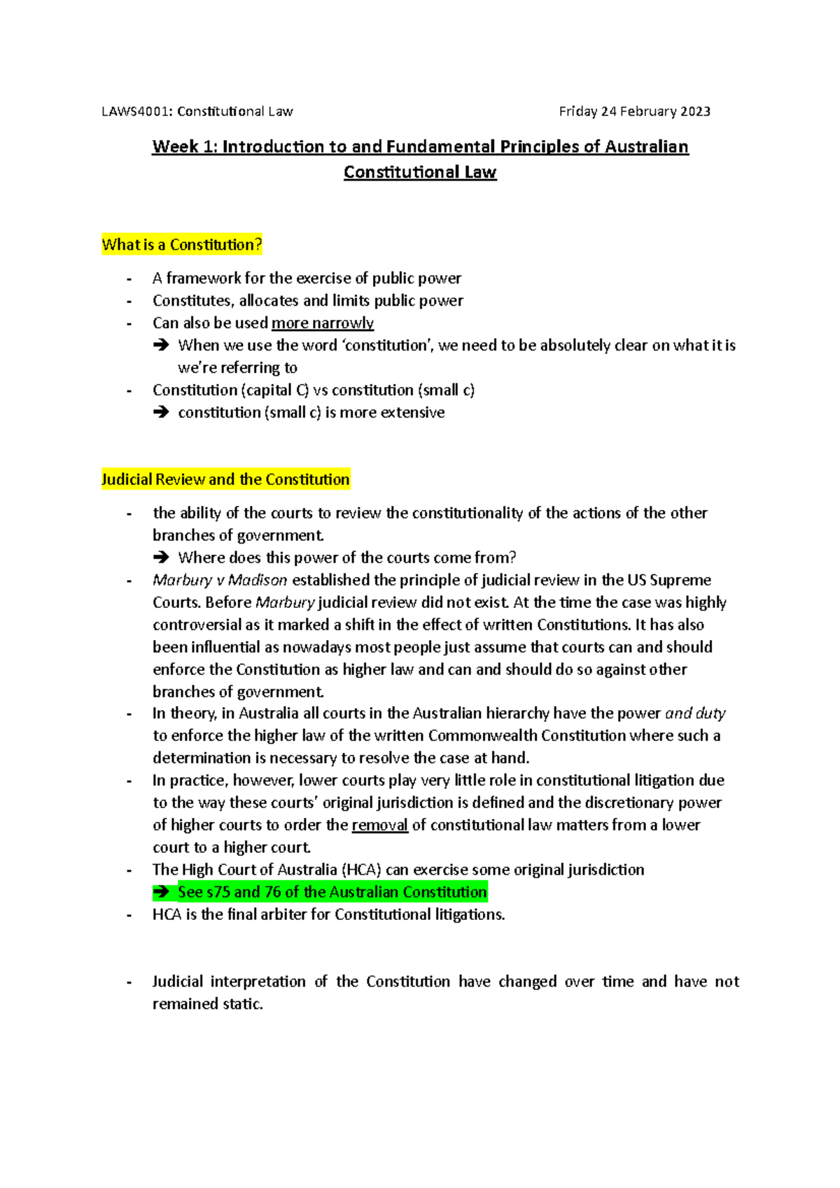 Week 1 Lecture Notes - Intro to and Fundamental Principles of ...