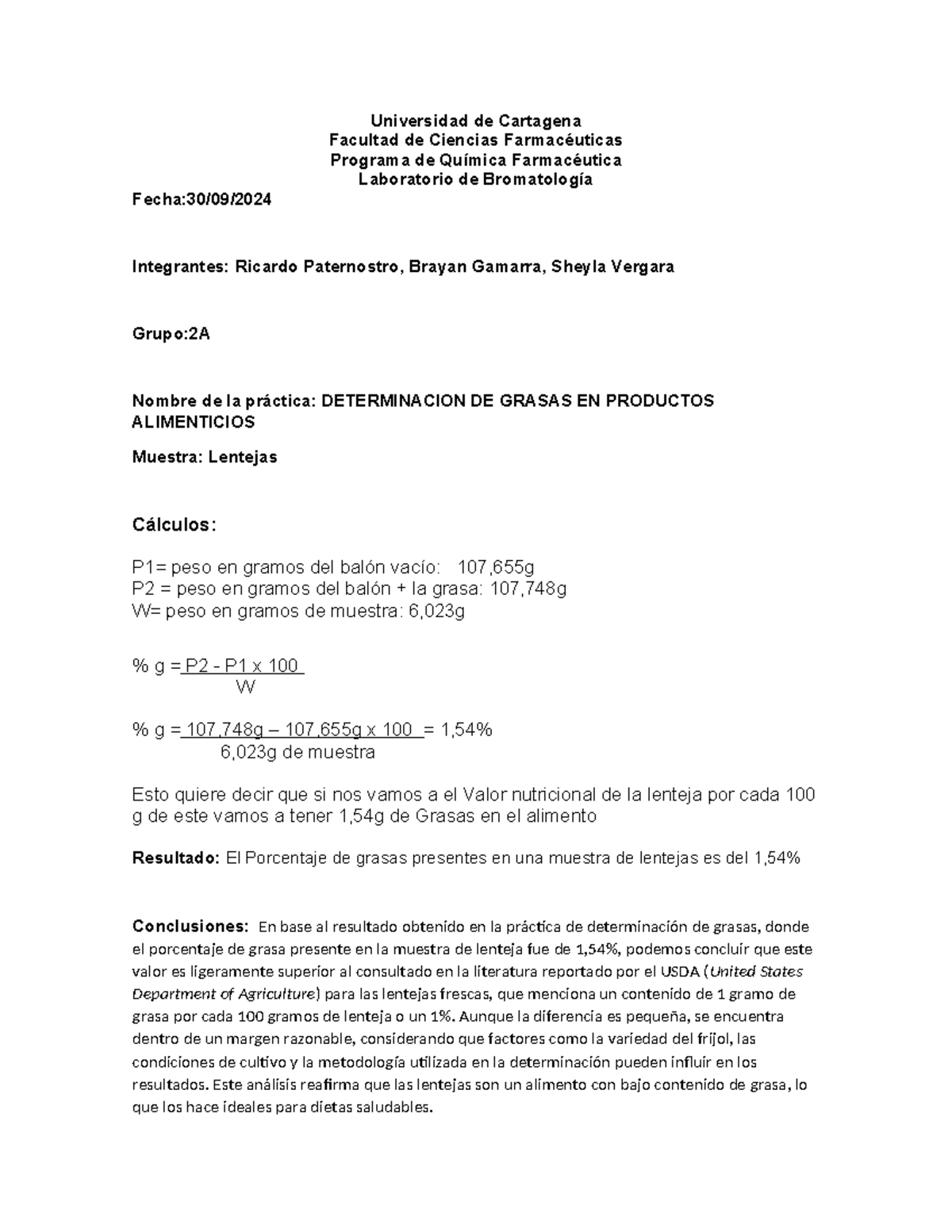 Informe 6- Determinación DEL Porcentaje DE Solidos Solubles Totales EN ...