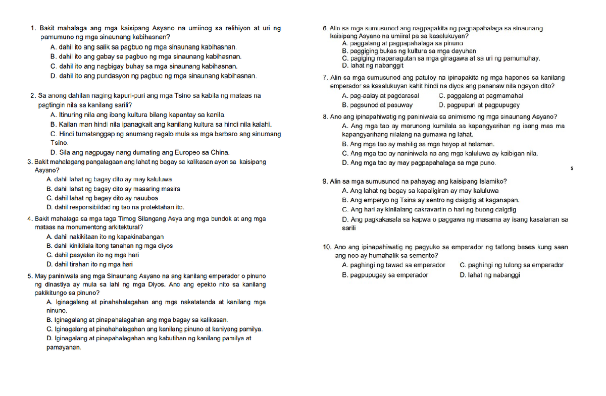 2ND Quarter AP Review - World History And Civilization 1 - s - Studocu