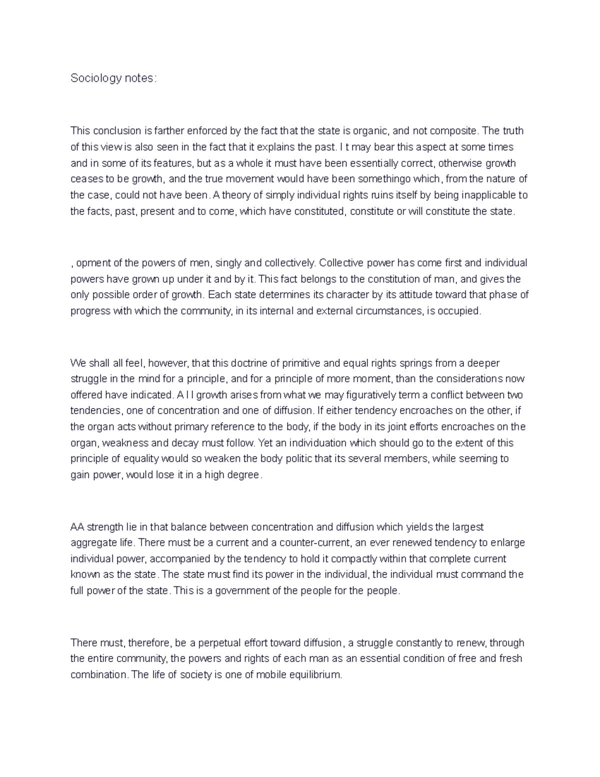 Sociology notes 6 - Sociology notes: This conclusion is farther ...