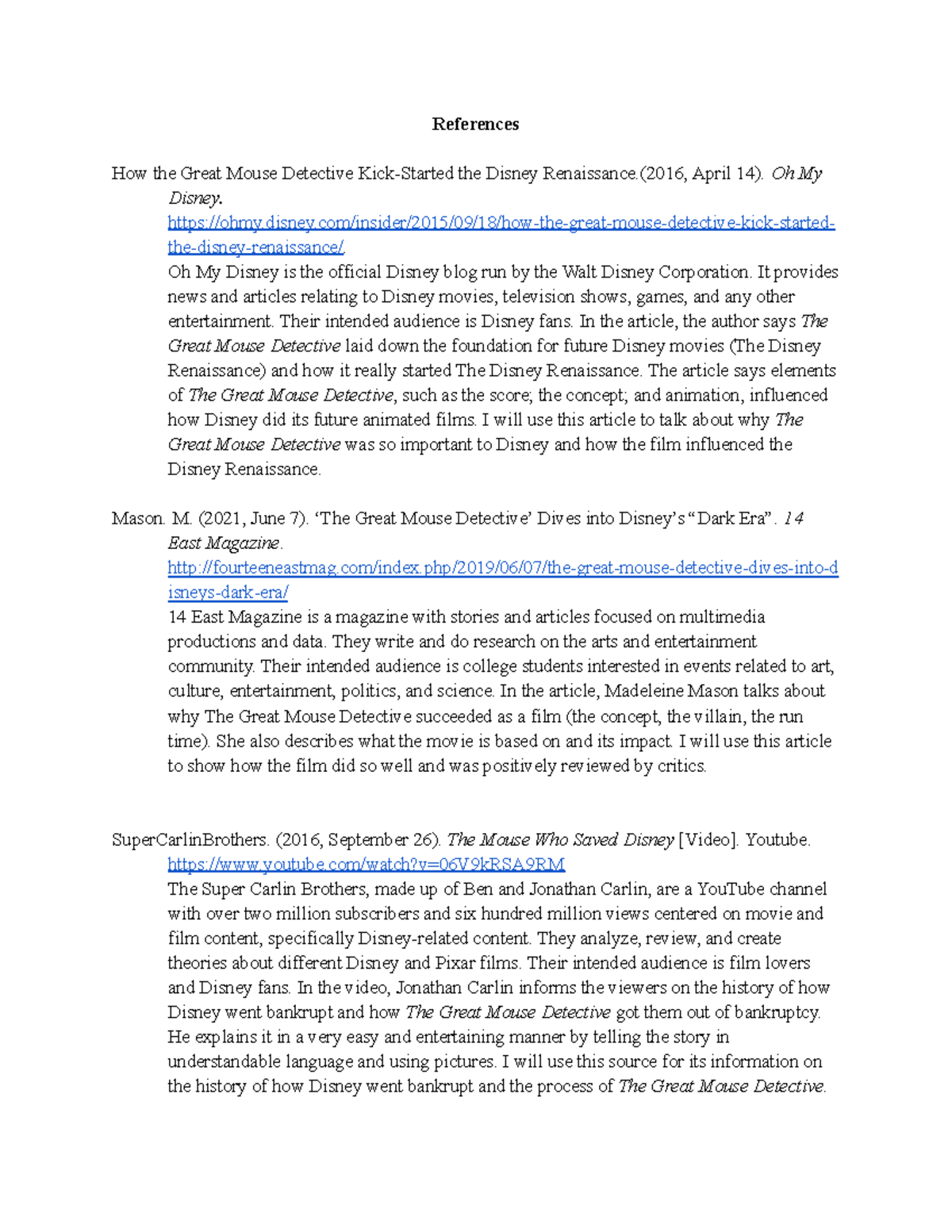 Annotated Bib COMM 101 Individual Speech - References How the Great ...