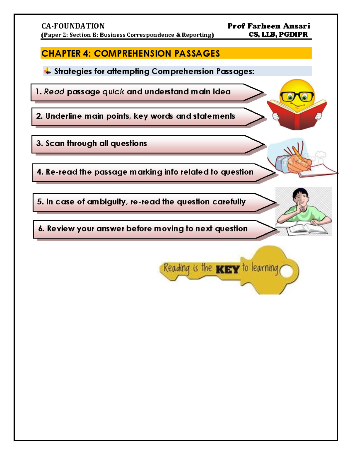 CAFC Business Communication Chp 4 Comprehension - (Paper 2: Section B ...