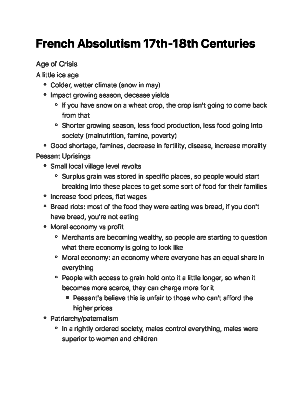 French Absolutism 17th-18th Centuries - F re n c h A b s o l u t i s m ...