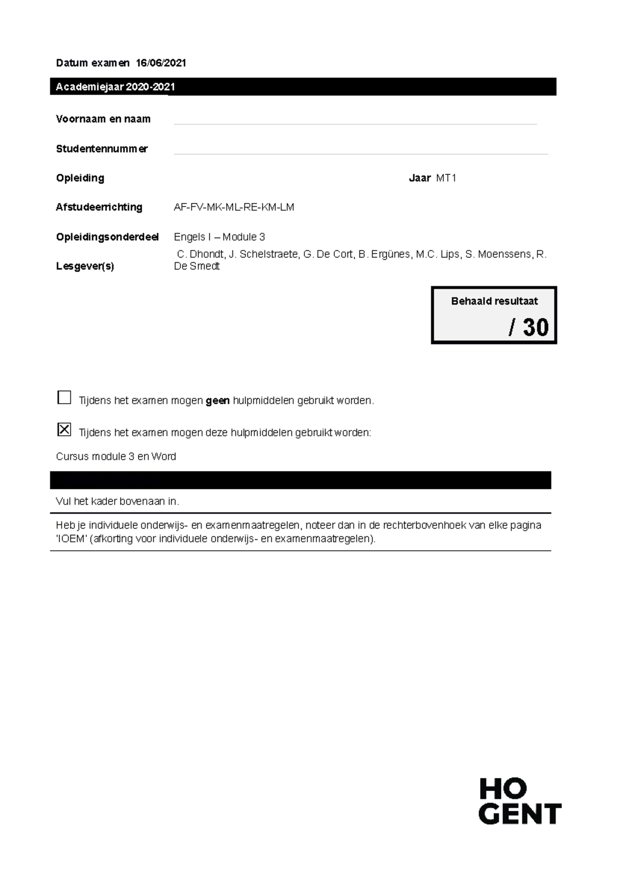 Module 3 Writing Assignment 2021 2022 - Datum examen 16/06 ...