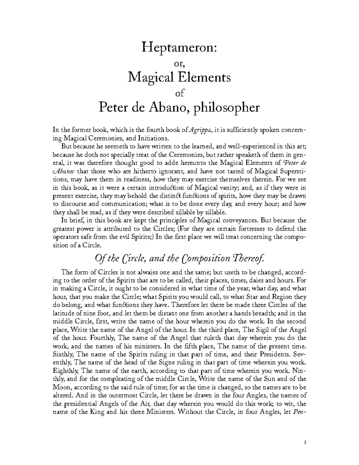 [Peter - something - Heptameron: or, Magical Elements of Peter de Abano ...