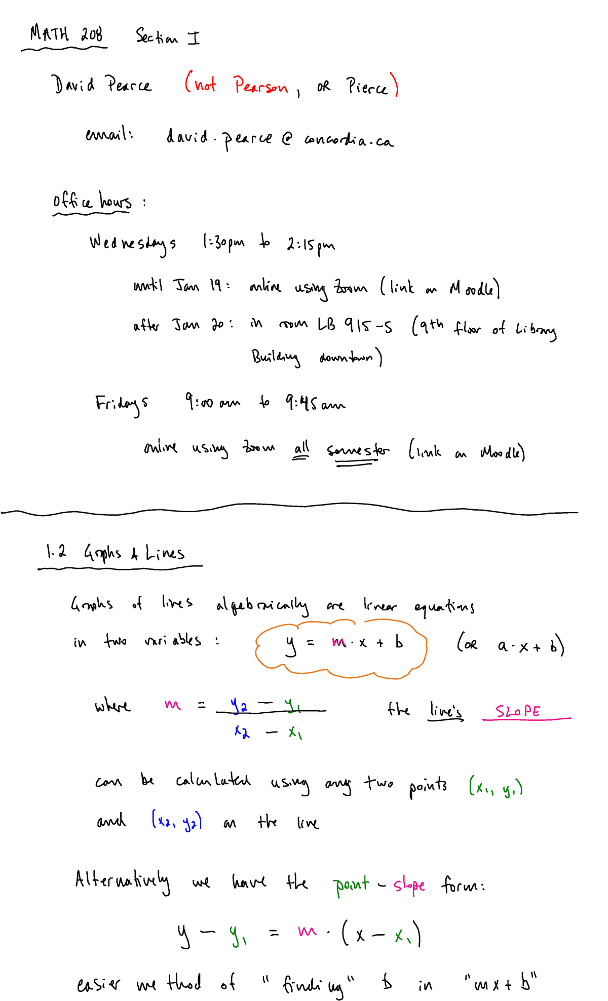 MATH 208 Lecture 1 January 10, 2021 - MATH 208 - Studocu