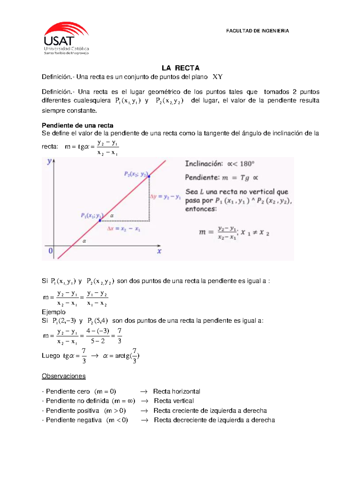 La Recta final mate2 - LA RECTA Definición.- Una recta es un conjunto ...