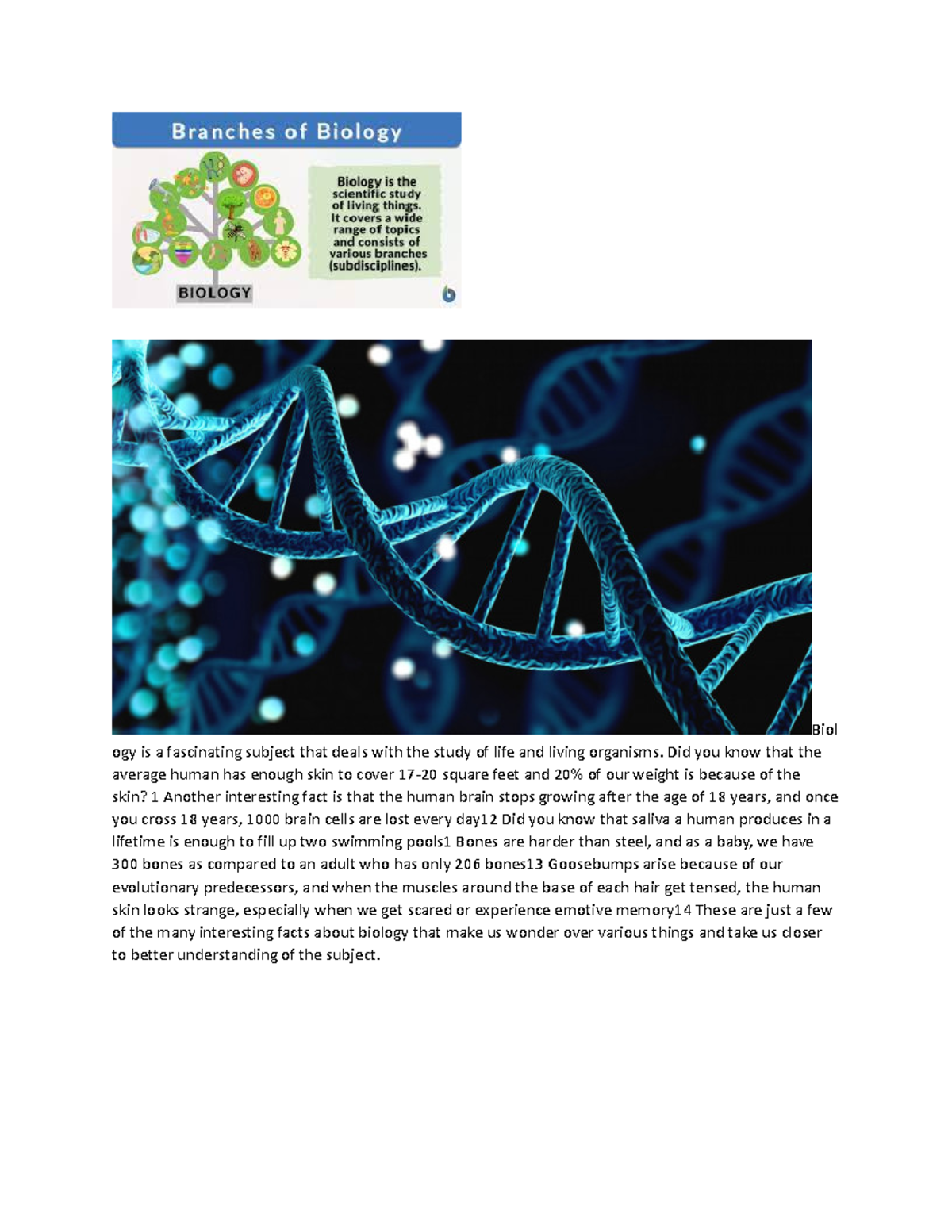 Bio study guide - Biol ogy is a fascinating subject that deals with the ...