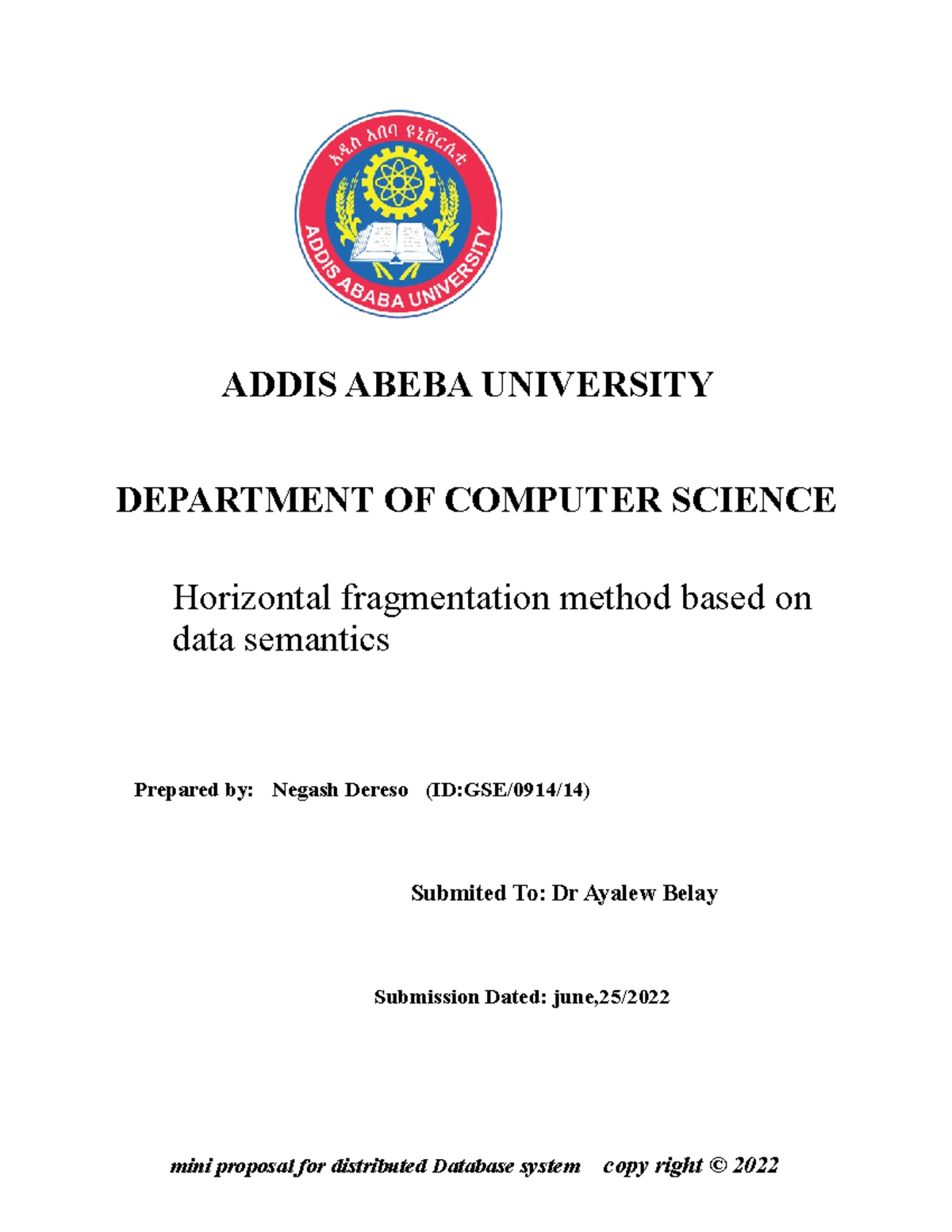 Negash - gggg - ADDIS ABEBA UNIVERSITY DEPARTMENT OF COMPUTER SCIENCE ...