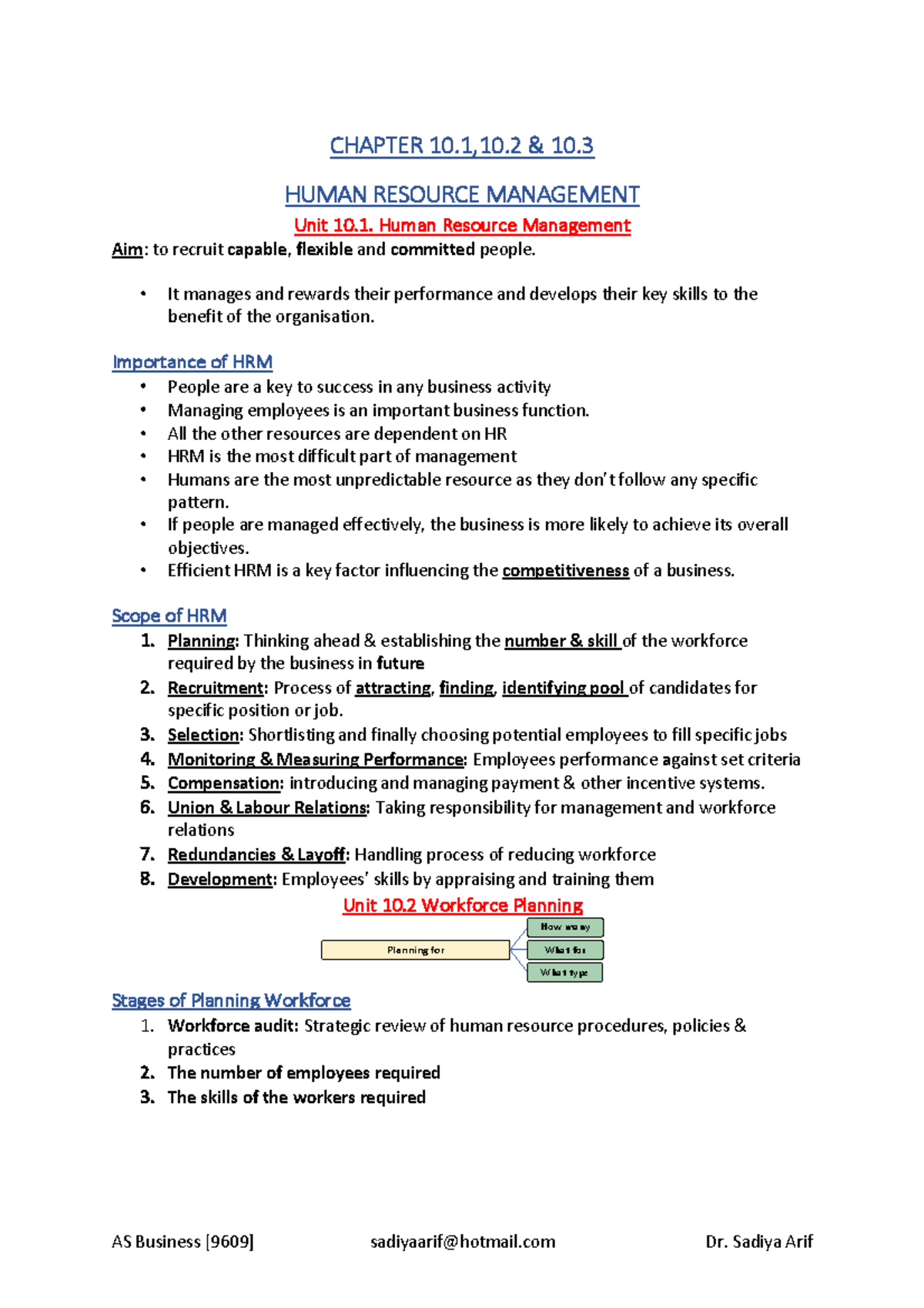 Ch. 10 HRM Unit 2 - Human Resource management resources - CHAPTER 10 .1 ...
