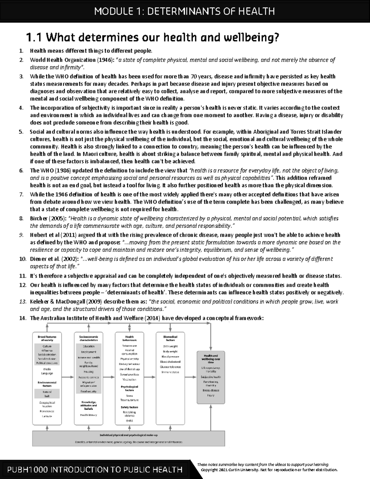 Intro to Public Health - Module Video Notes - All - These notes ...