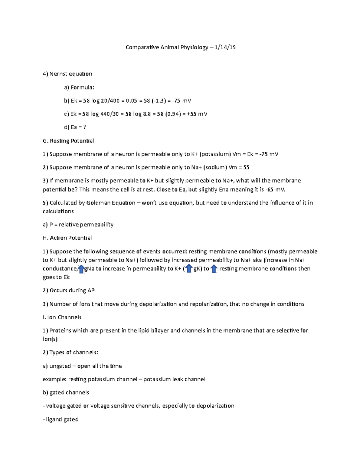 Comparative Animal Physiology 1-14-19 - Comparative Animal Physiology ...