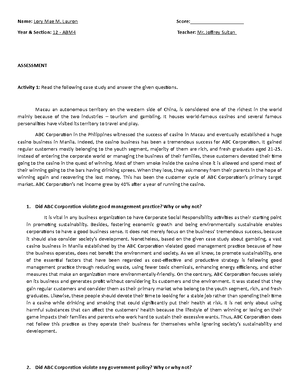 Vic Car Services Business Plan - (Auto Repair Shop) EXECUTIVE - Studocu