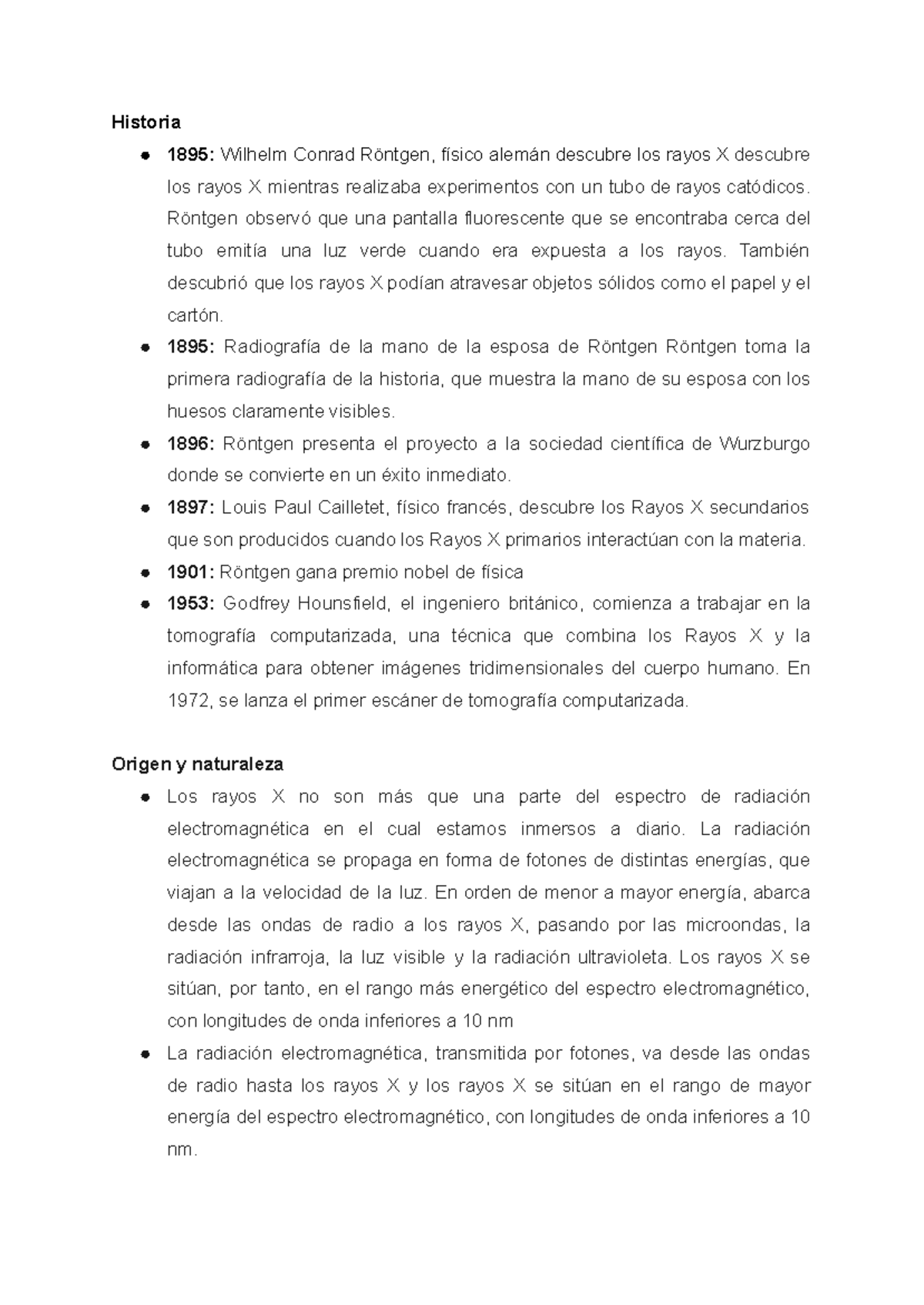 Imagen POR Rayos X - Historia 1895: Wilhelm Conrad Röntgen, físico ...