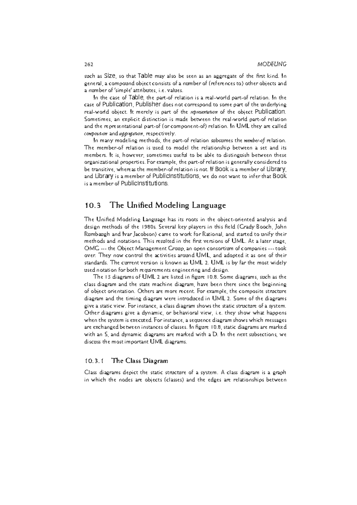 Software Engineering Lecture Notes 66 262 Modeling Such As Size So That Table May Also Be