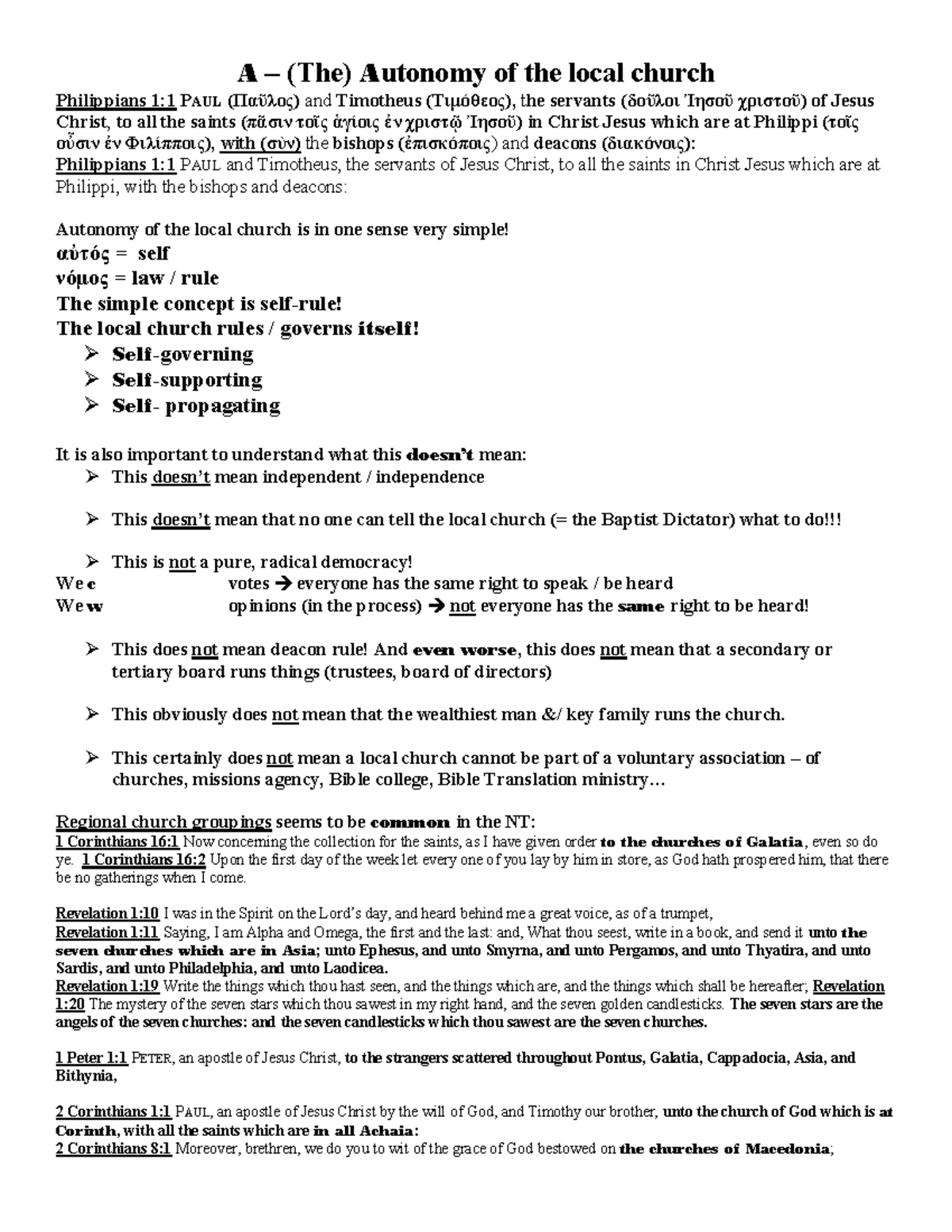 04 Authonomy OF THE Local Church - A – (The) Autonomy of the local ...